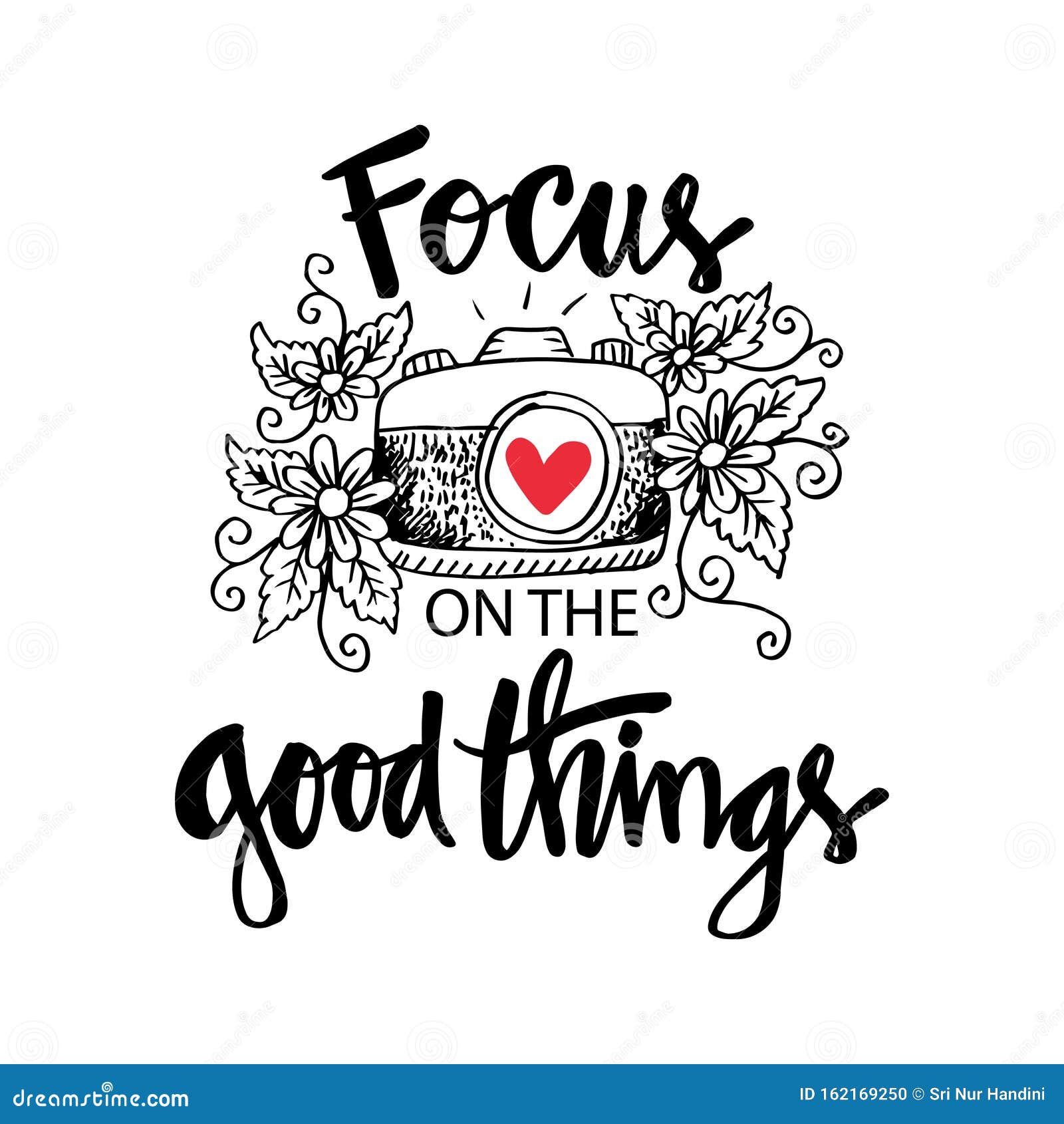 Focus on the good things. stock illustration. Illustration of ...