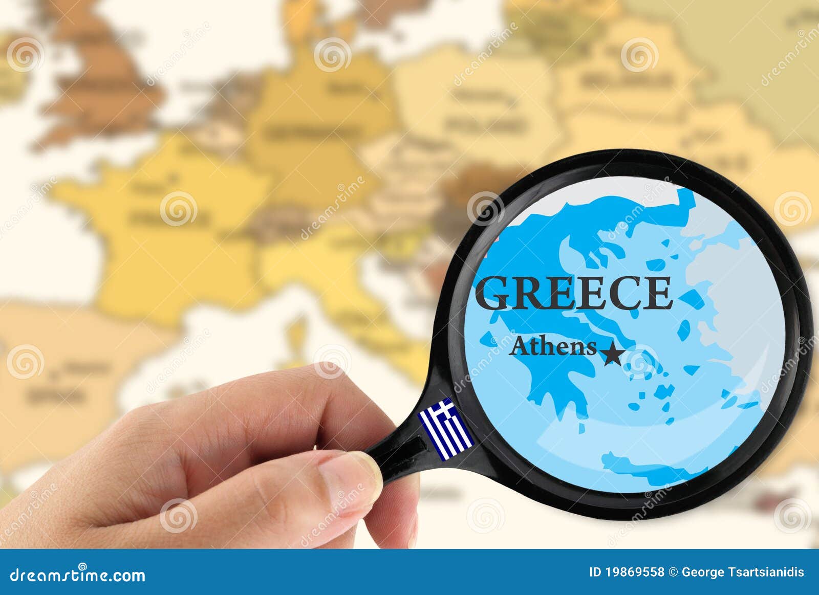 Focus in Greece stock illustration. Illustration of antique - 19869558