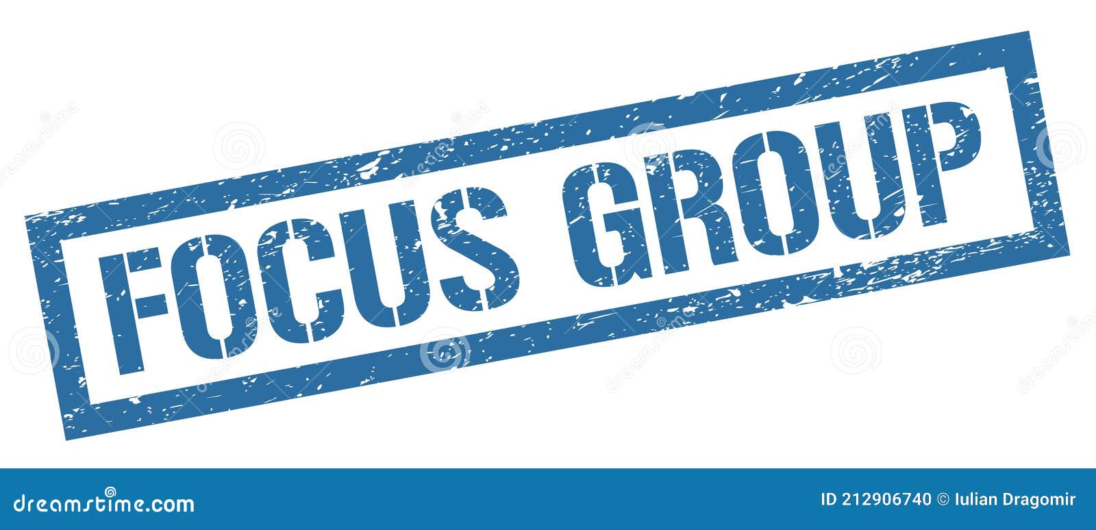 FOCUS GROUP Blue Grungy Rectangle Stamp Stock Illustration ...