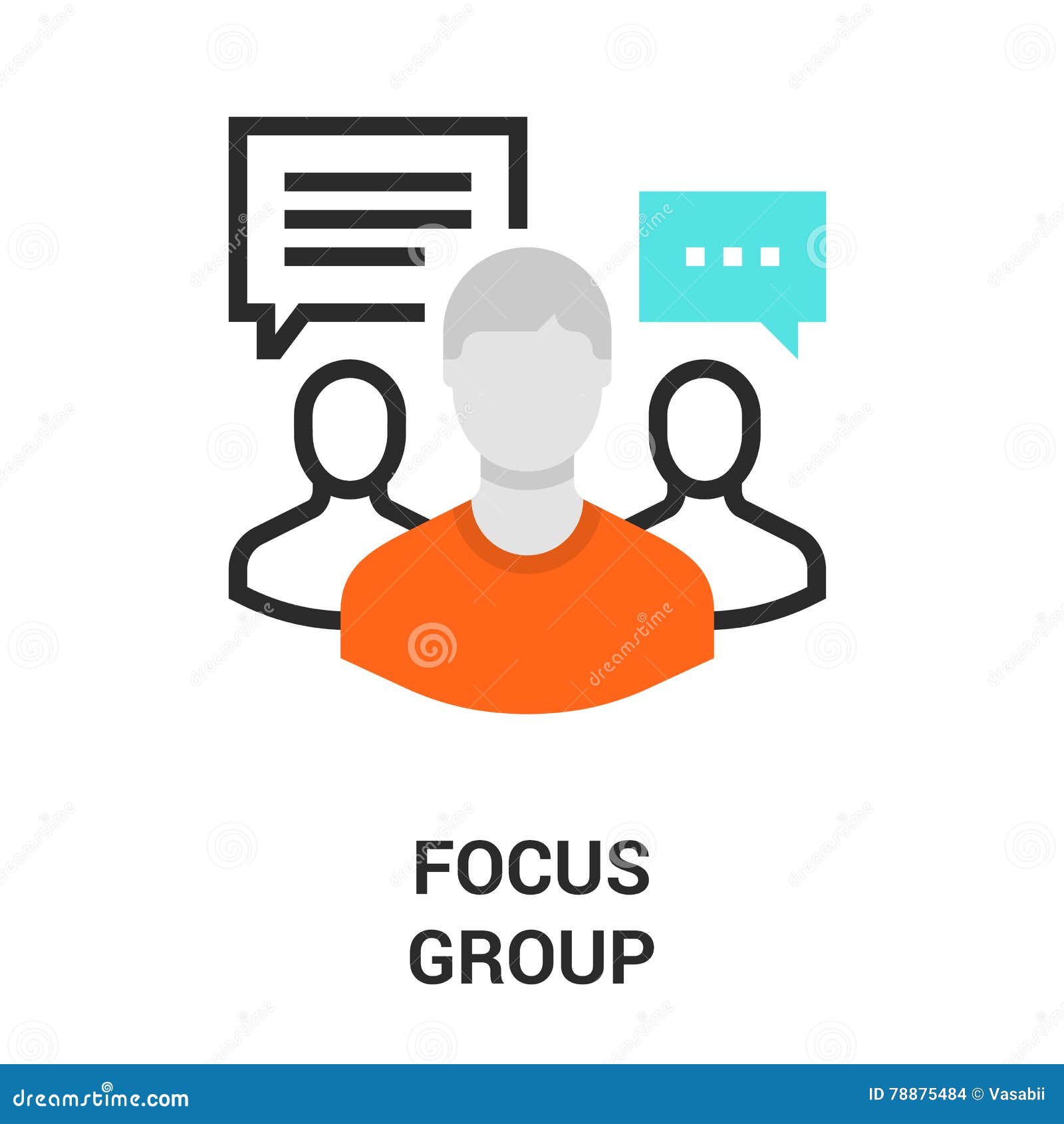 Focus group icon stock vector. Illustration of business - 78875484
