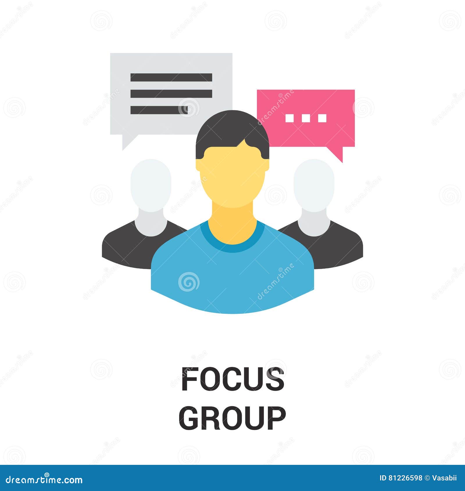 Focus group icon stock vector. Illustration of information - 81226598