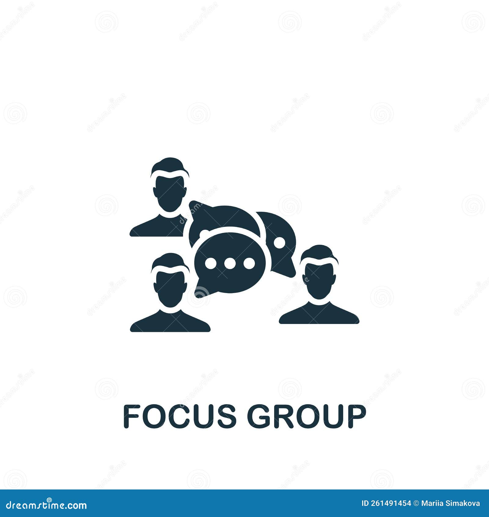 Focus Group Icon. Monochrome Simple Project Management Icon for ...