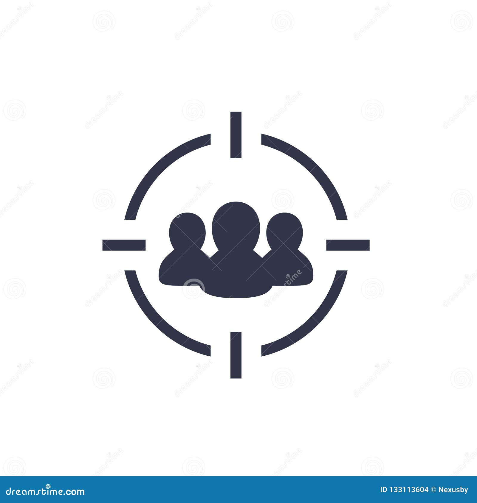 Focus Group, Target Audience Icon Stock Vector - Illustration of group ...