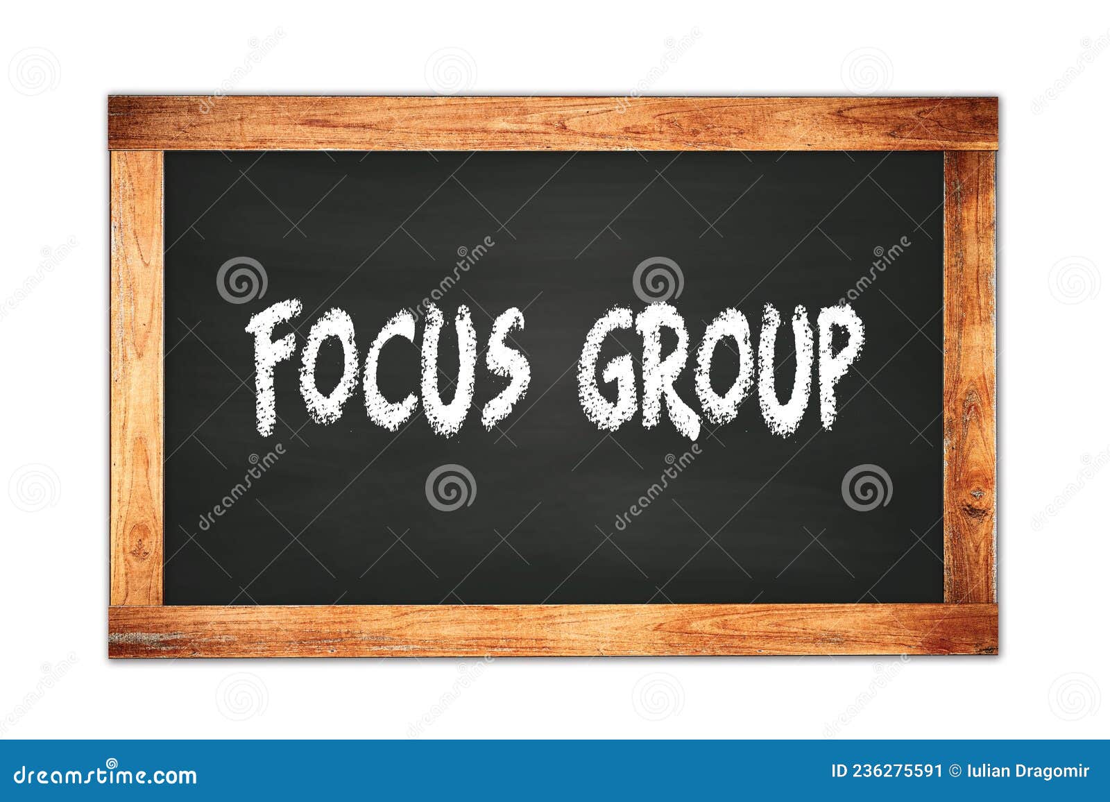 FOCUS GROUP Text Written on Wooden Frame School Blackboard Stock ...