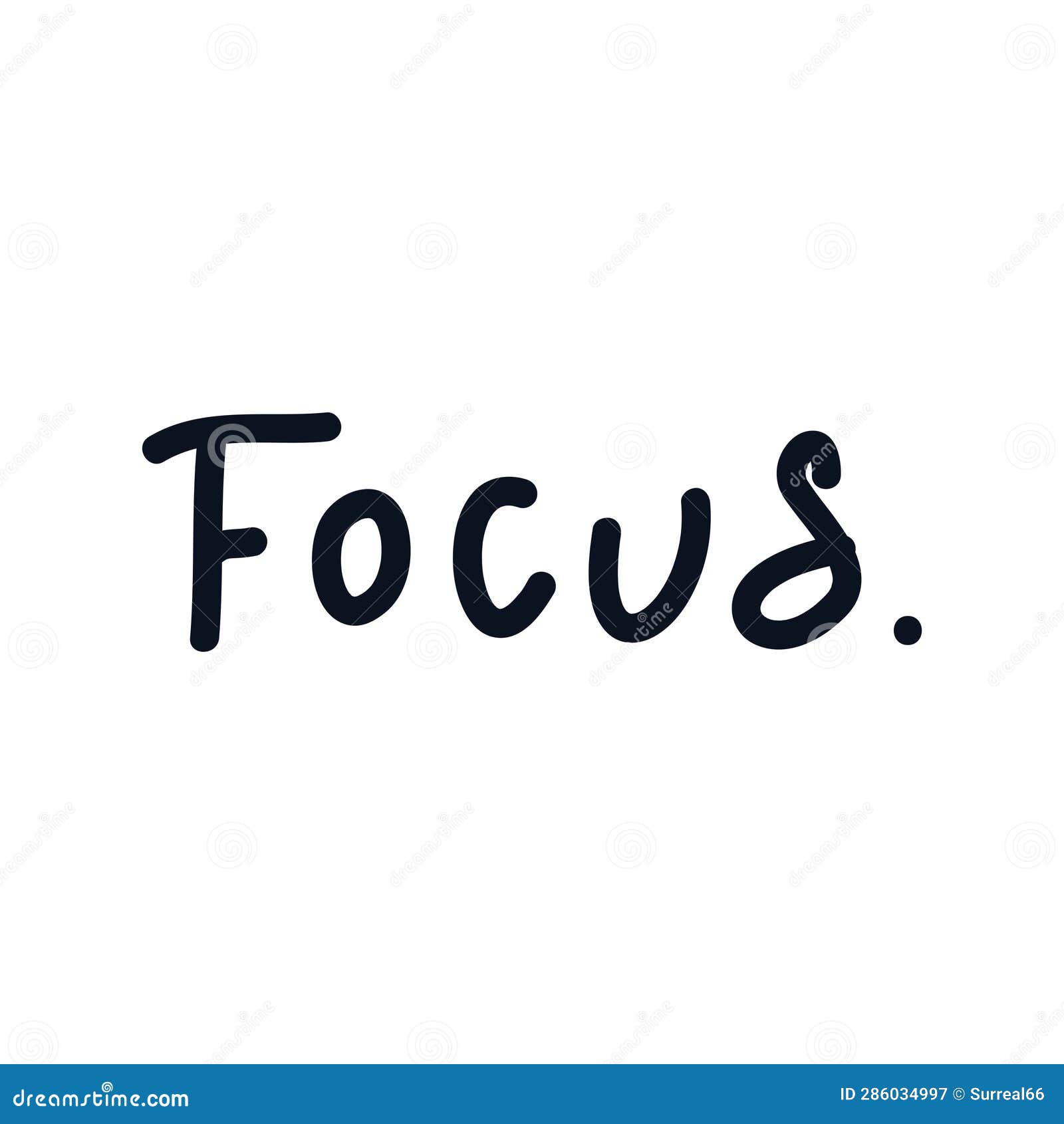 Focus hand written quote stock illustration. Illustration of ...