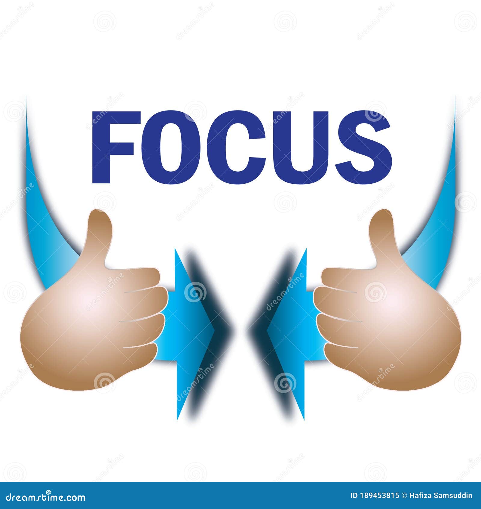 Focus Hands Gesture. Vector Illustration Decorative Design Stock Vector ...