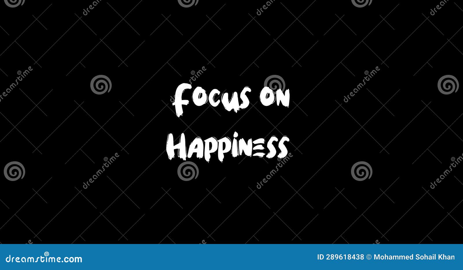 Focus on Happyness Grunge Transition Effect of Typography Text ...