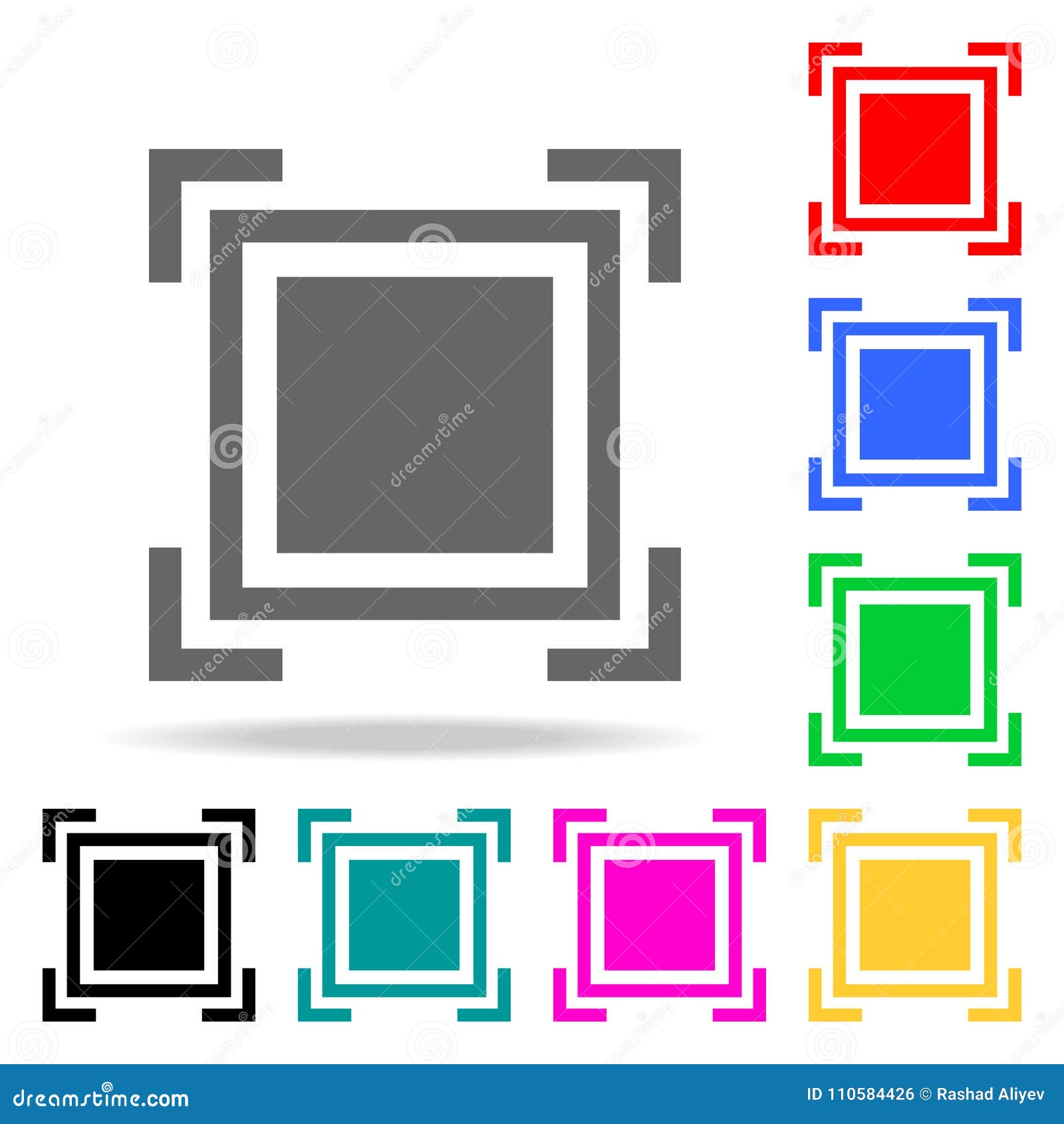Focus Icon. Elements in Multi Colored Icons for Mobile Concept and Web ...