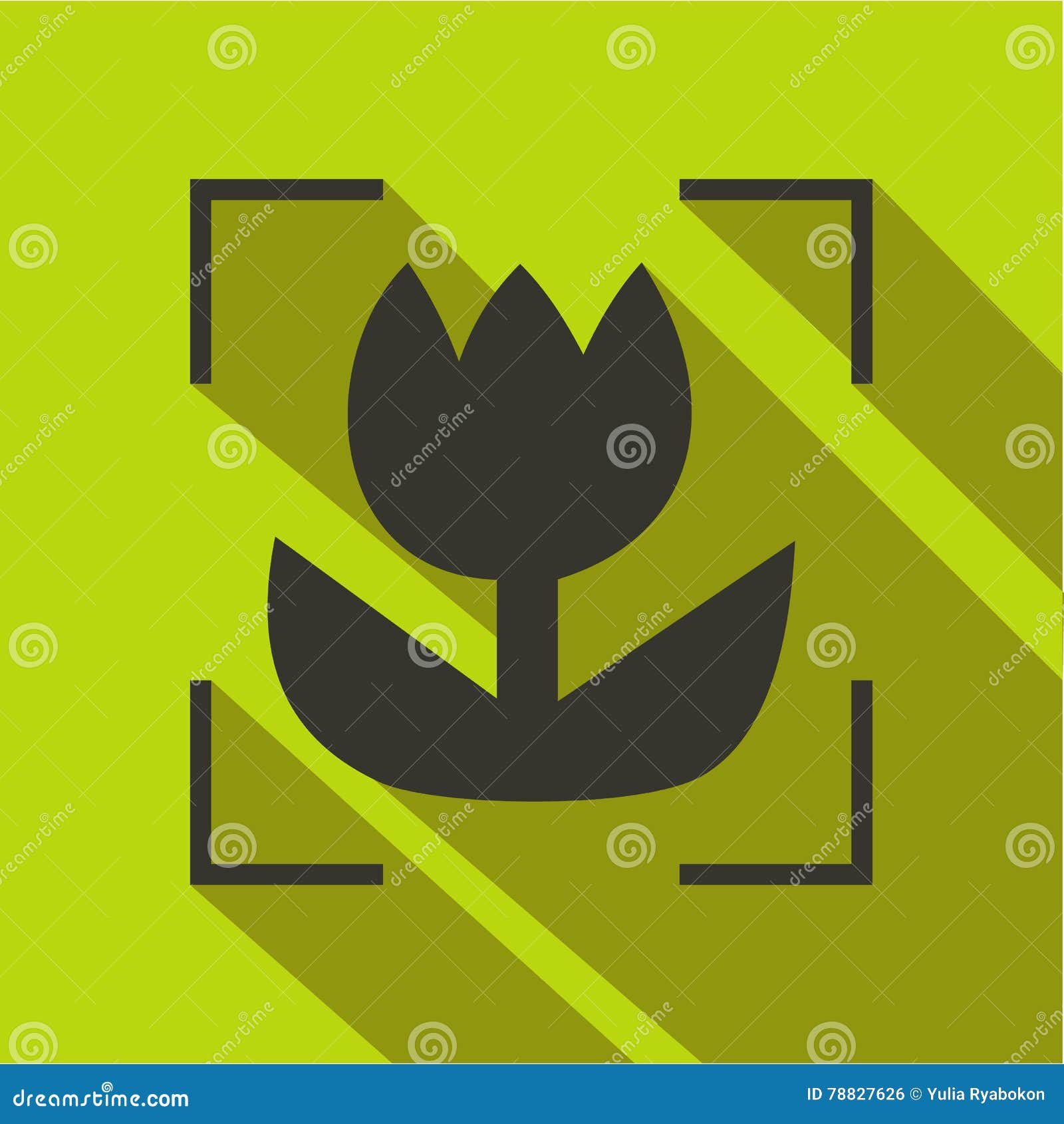 Focus icon, flat style stock vector. Illustration of film - 78827626