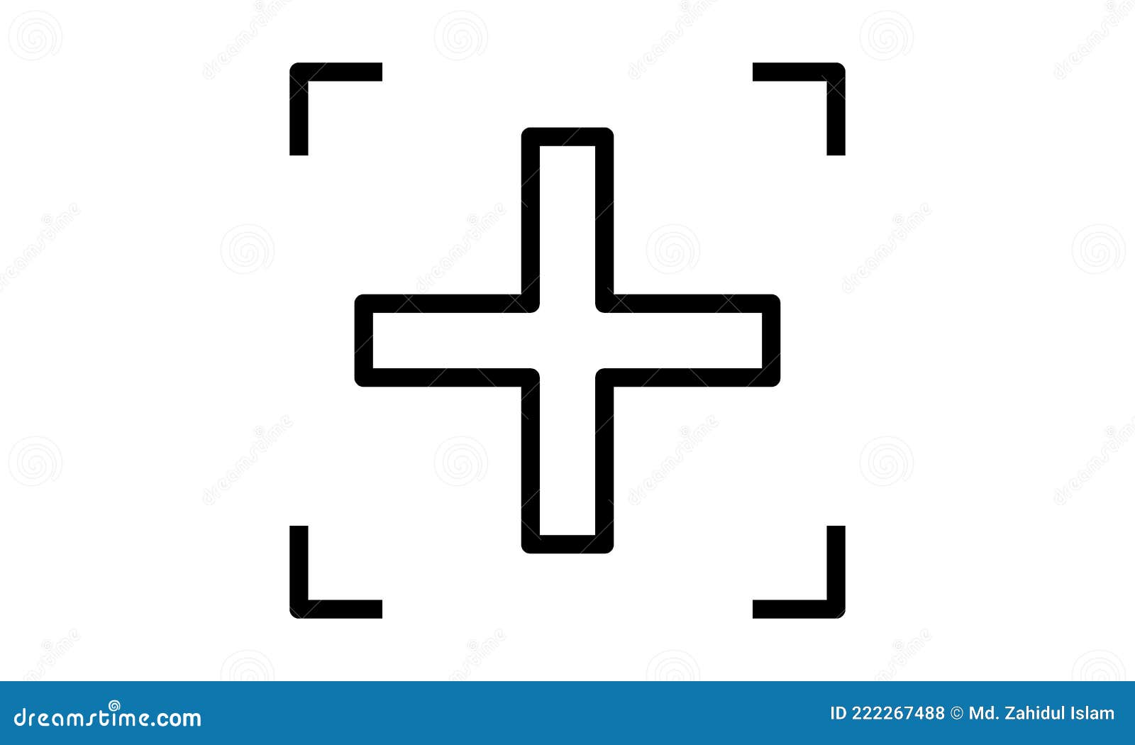 Focus Icon Black and White Vector Image Stock Vector - Illustration of ...