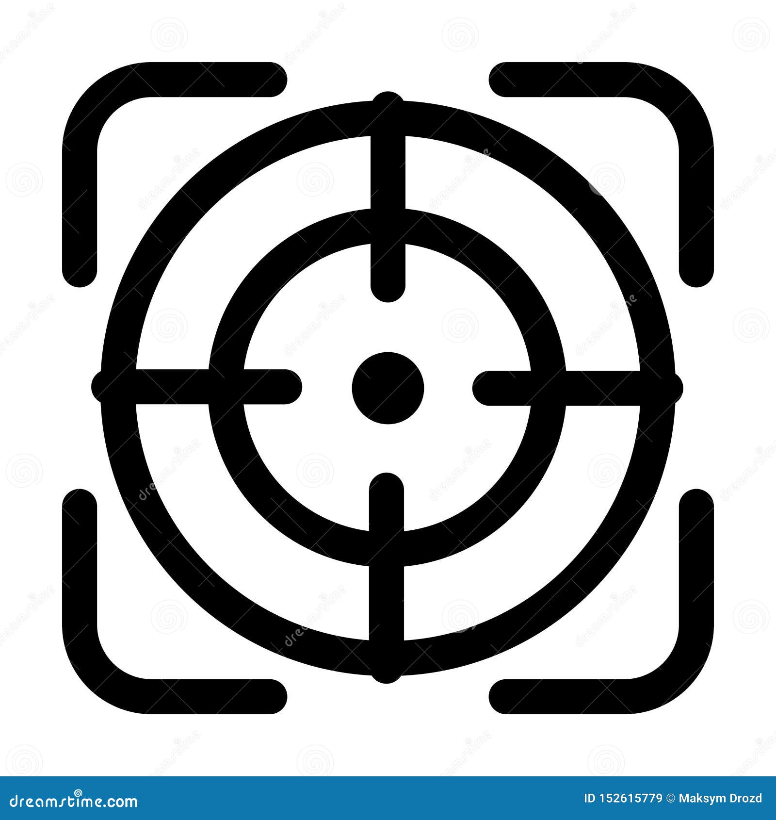 Focus Icon, Line Vector Symbol Stock Vector - Illustration of line ...