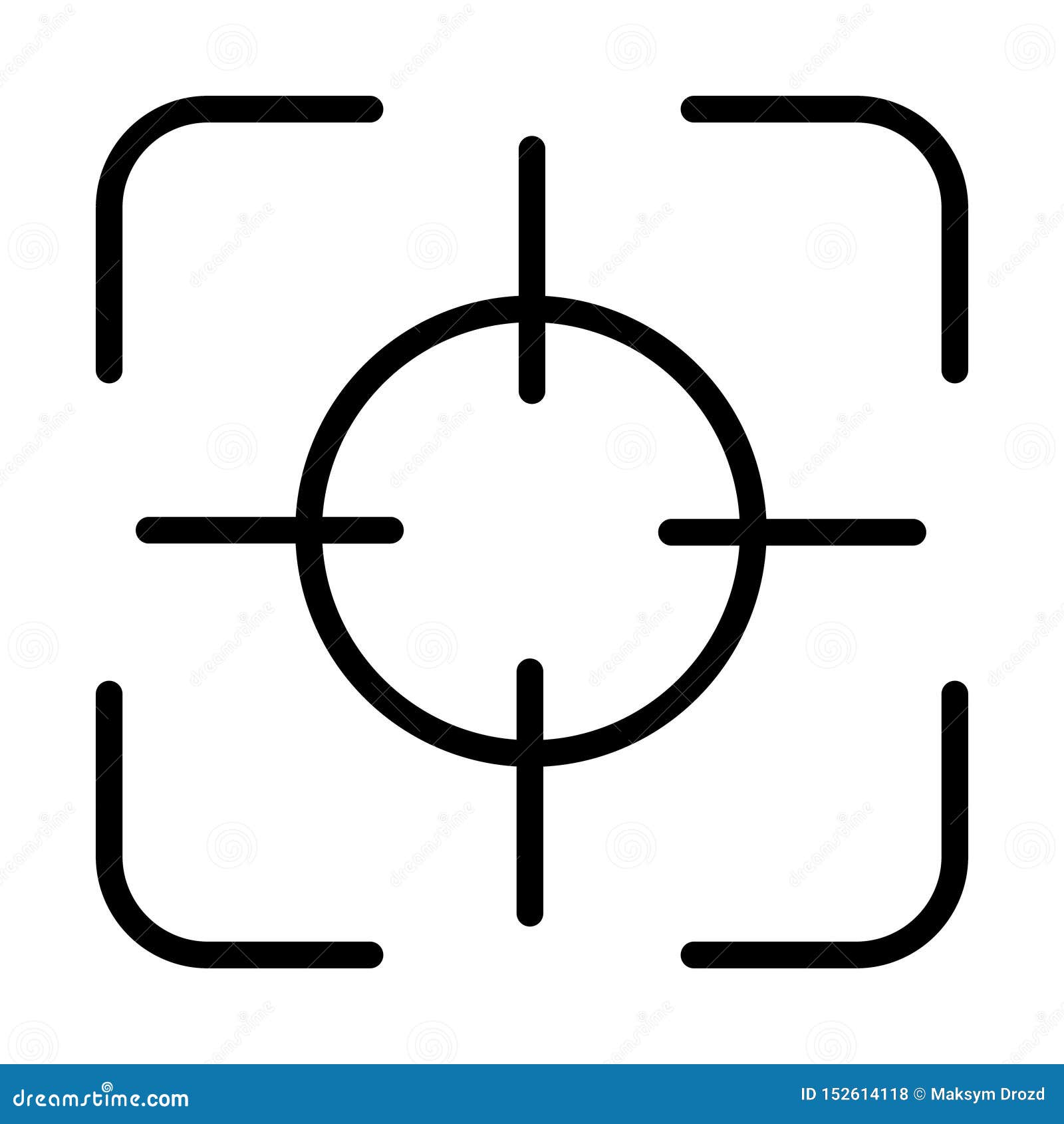 Focus Icon, Line Vector Symbol Stock Vector - Illustration of design ...