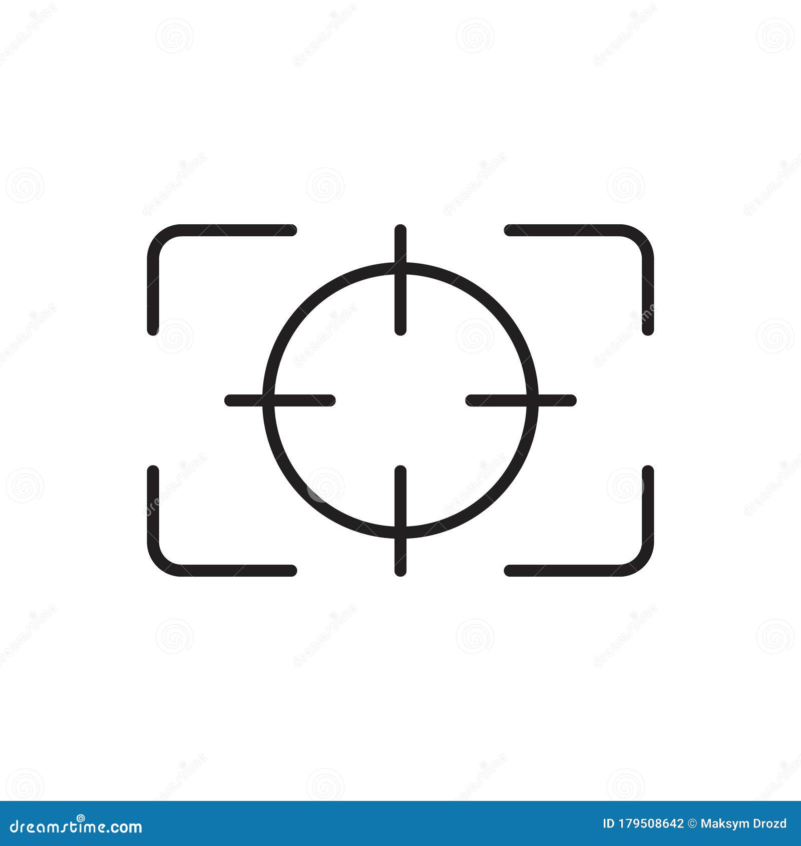 Focus Icon, Line Vector Symbol Stock Vector - Illustration of tool ...