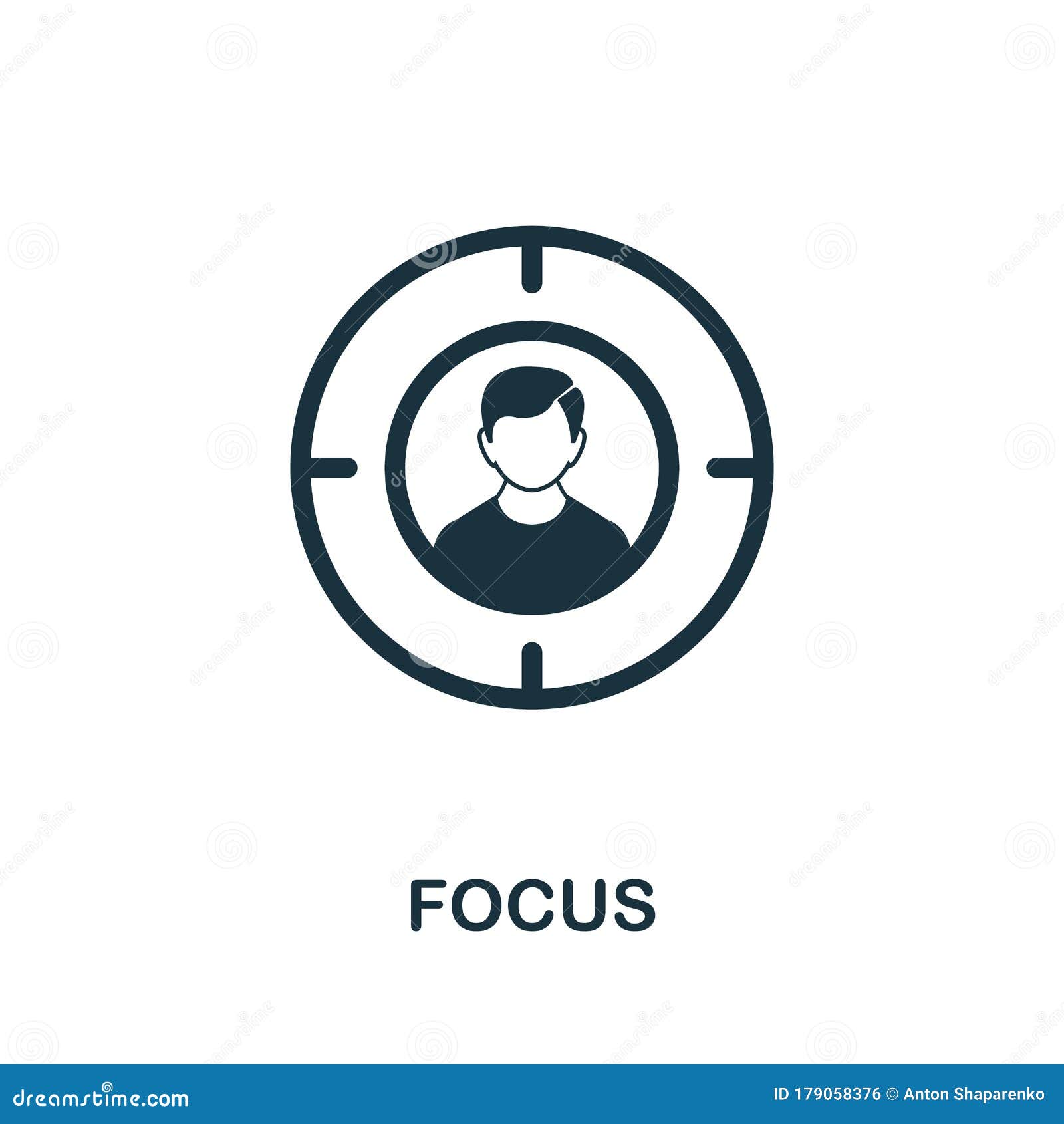 Focus Icon. Simple Element from Consulting Collection Stock Vector ...