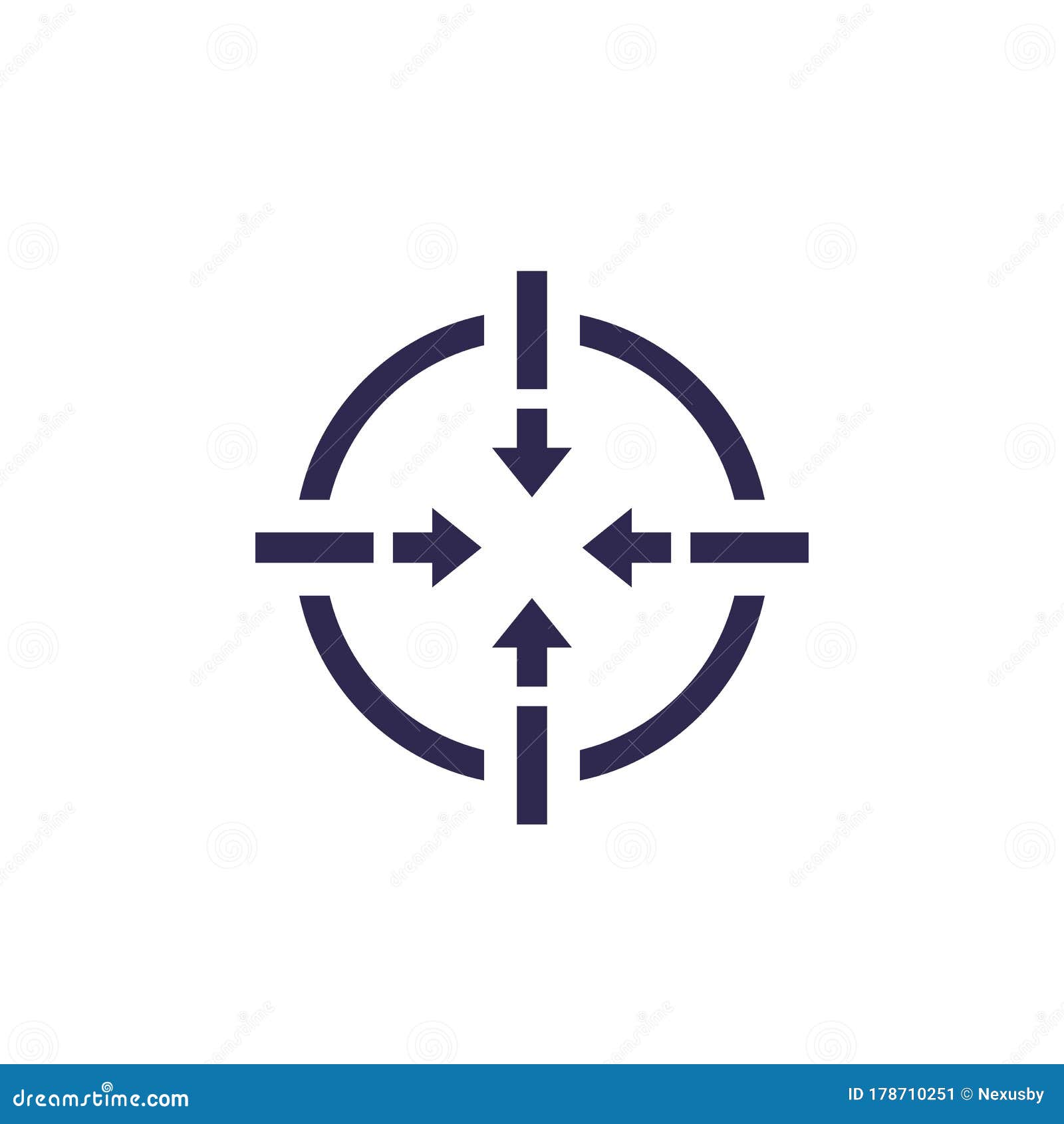 Focus Icon Line Target Symbol Vector Illustration Isolated On White ...