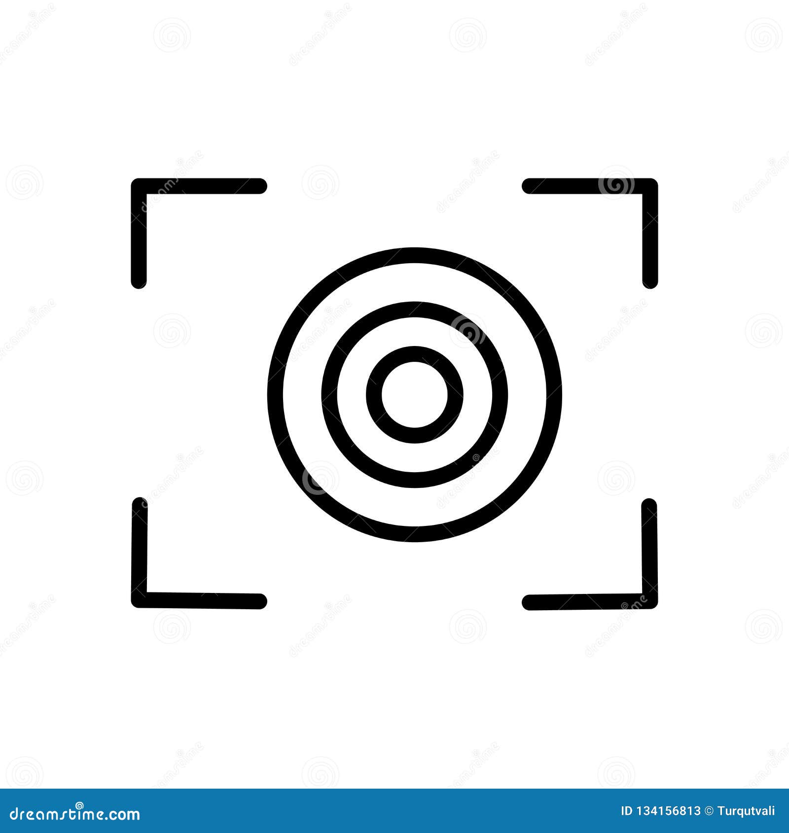 Focus Icon Vector Isolated on White Background, Focus Sign , Line and ...