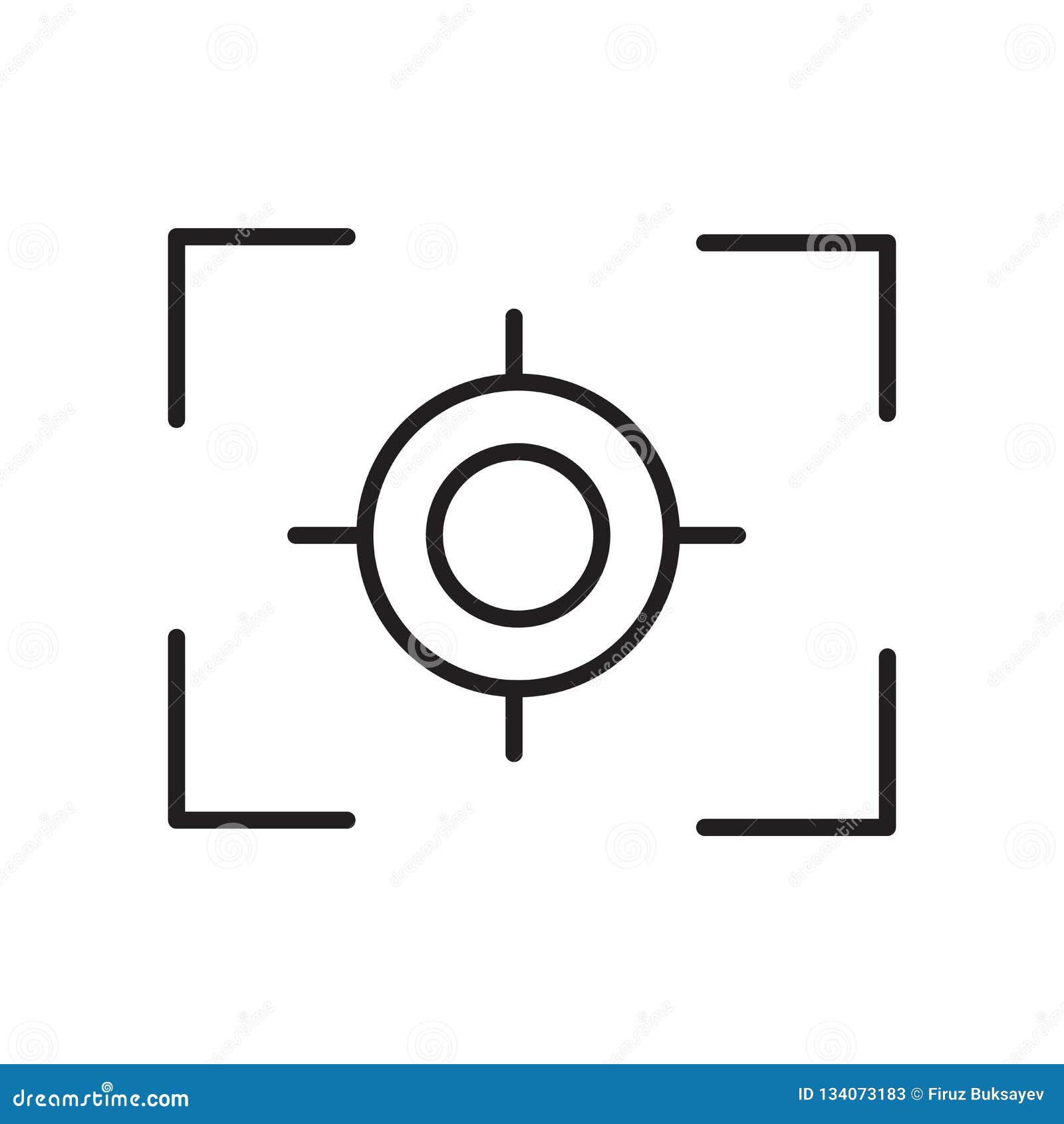 Focus Icon Vector Isolated on White Background, Focus Sign , Sign and ...