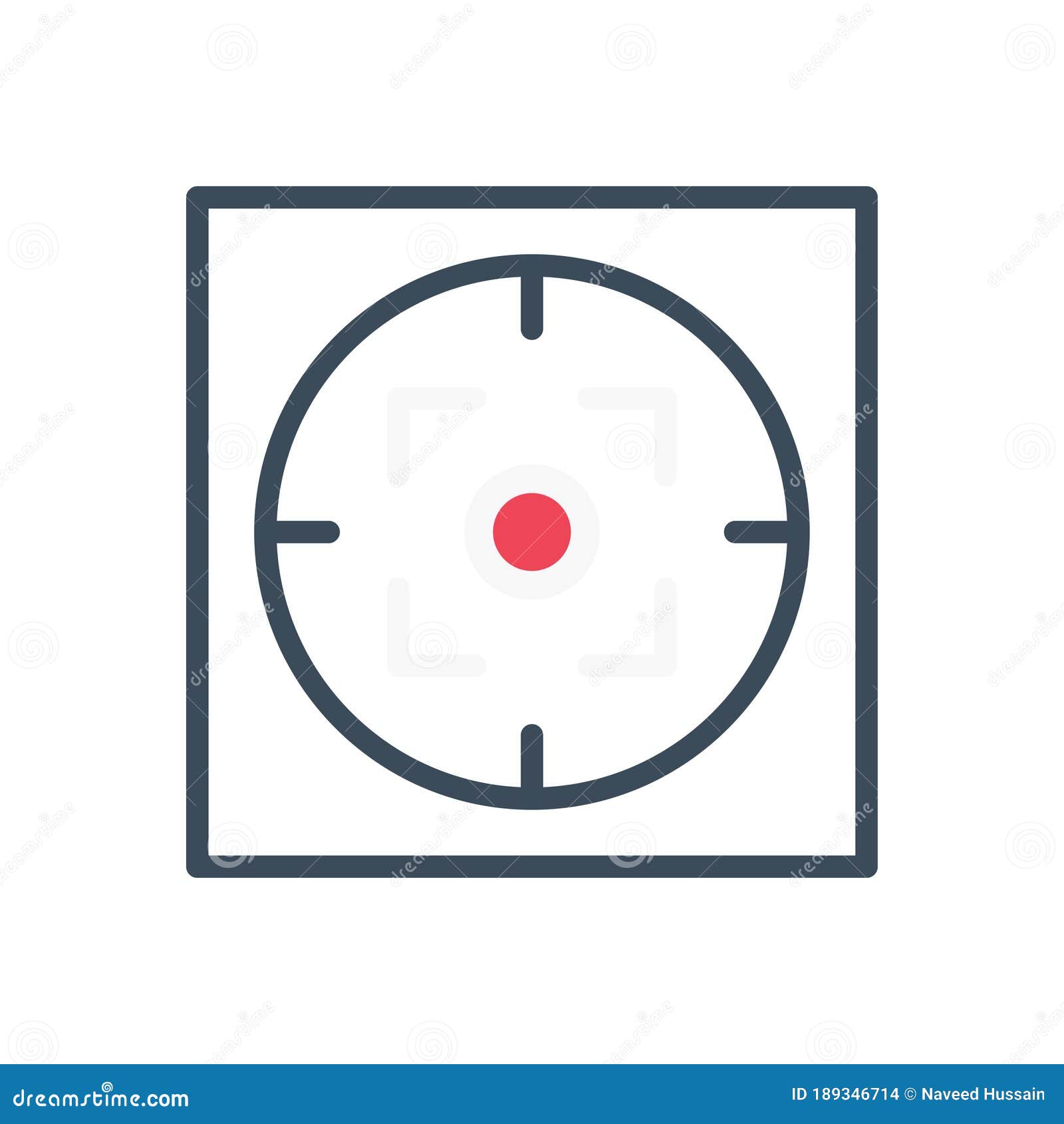 Focus Vector Color Flat Icon Stock Vector - Illustration of dart ...