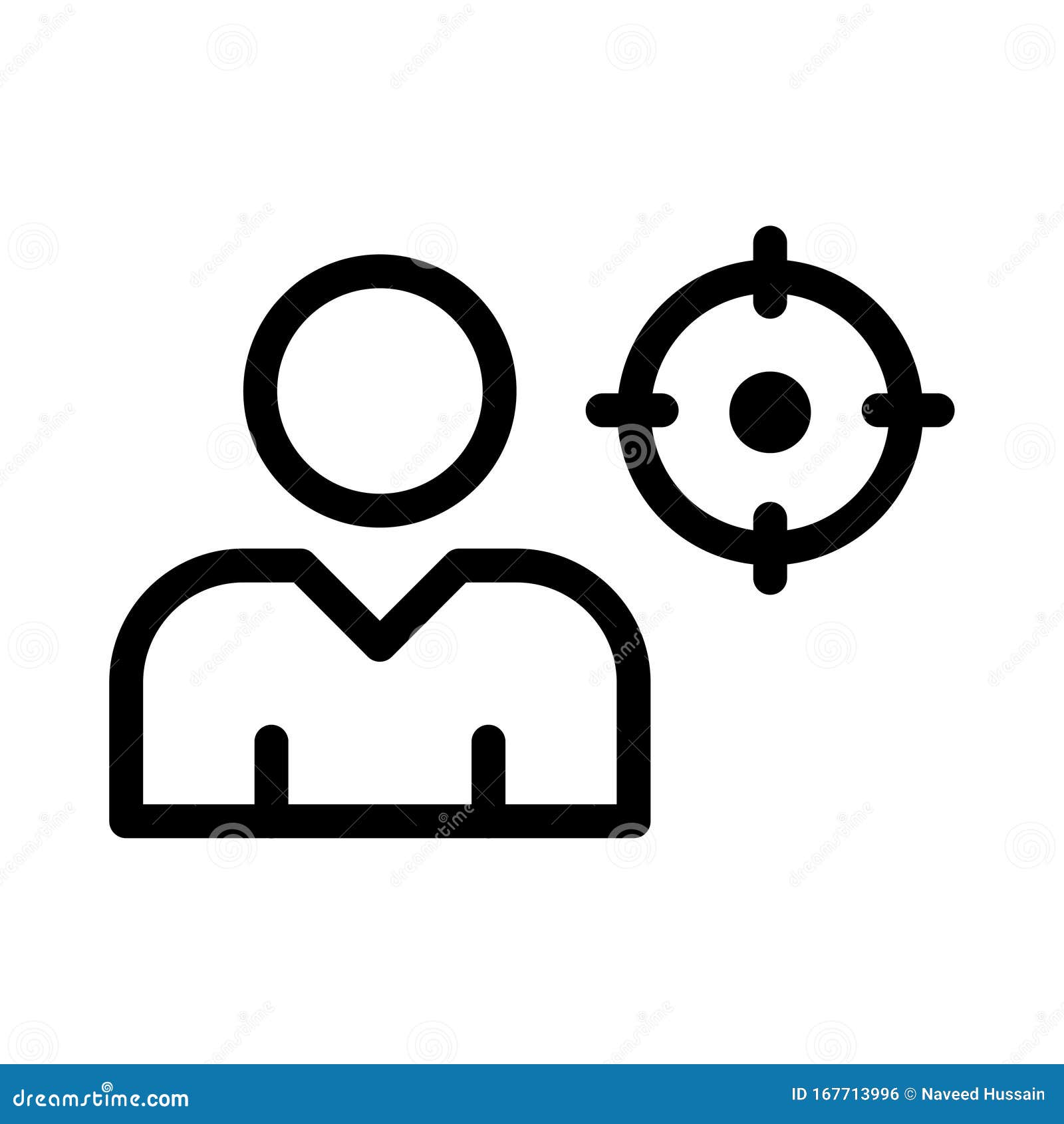 Focus Vector Thin Line Icon Stock Illustration - Illustration of ...