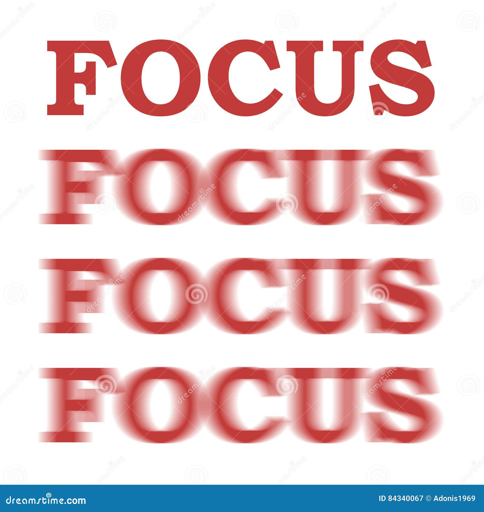 Focus illustration stock image. Image of focal, text - 84340067