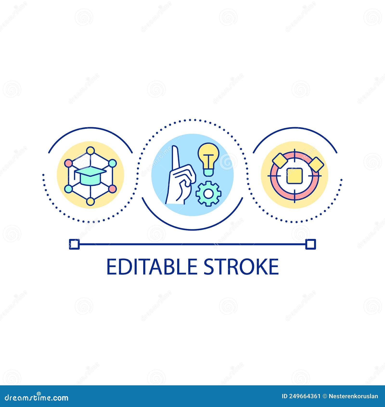 Focus on Important Facts and Information Loop Concept Icon Stock Vector ...
