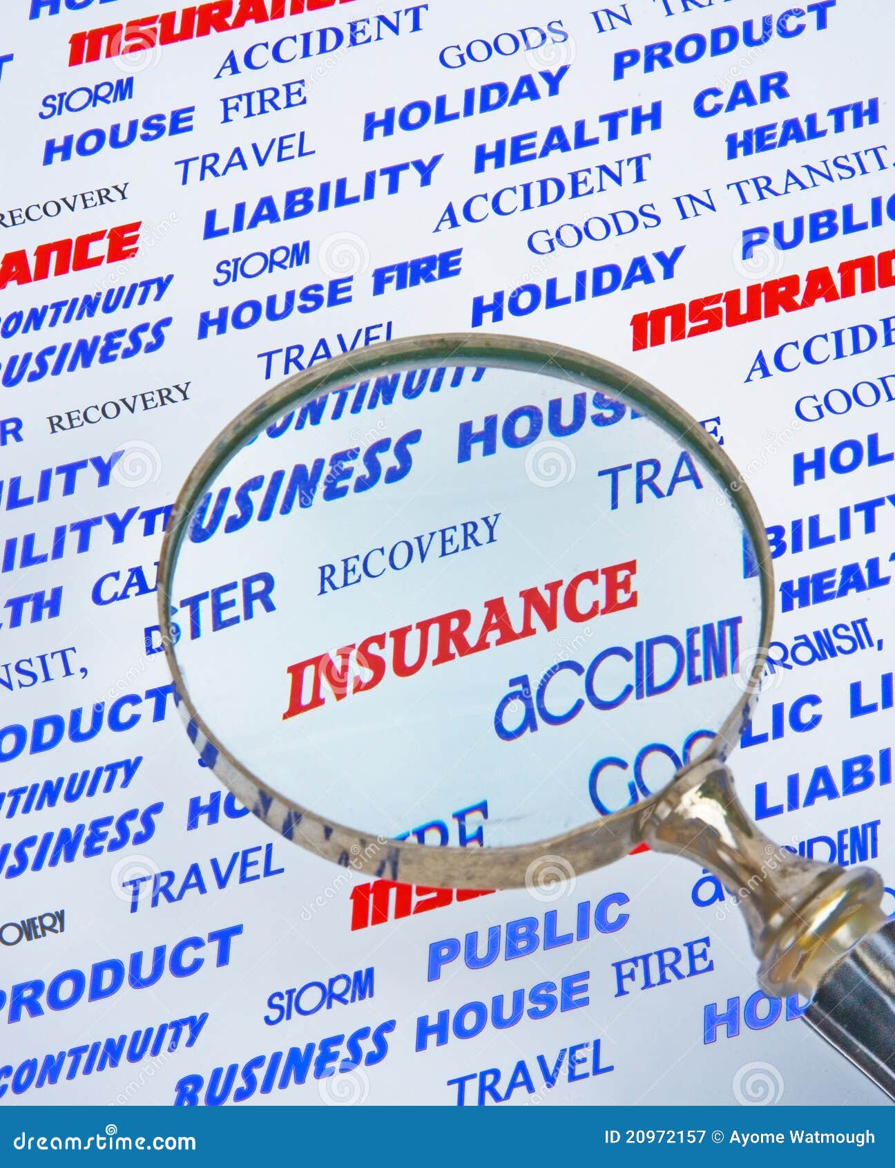 Focus on Insurance. stock image. Image of recovery, employer - 20972157
