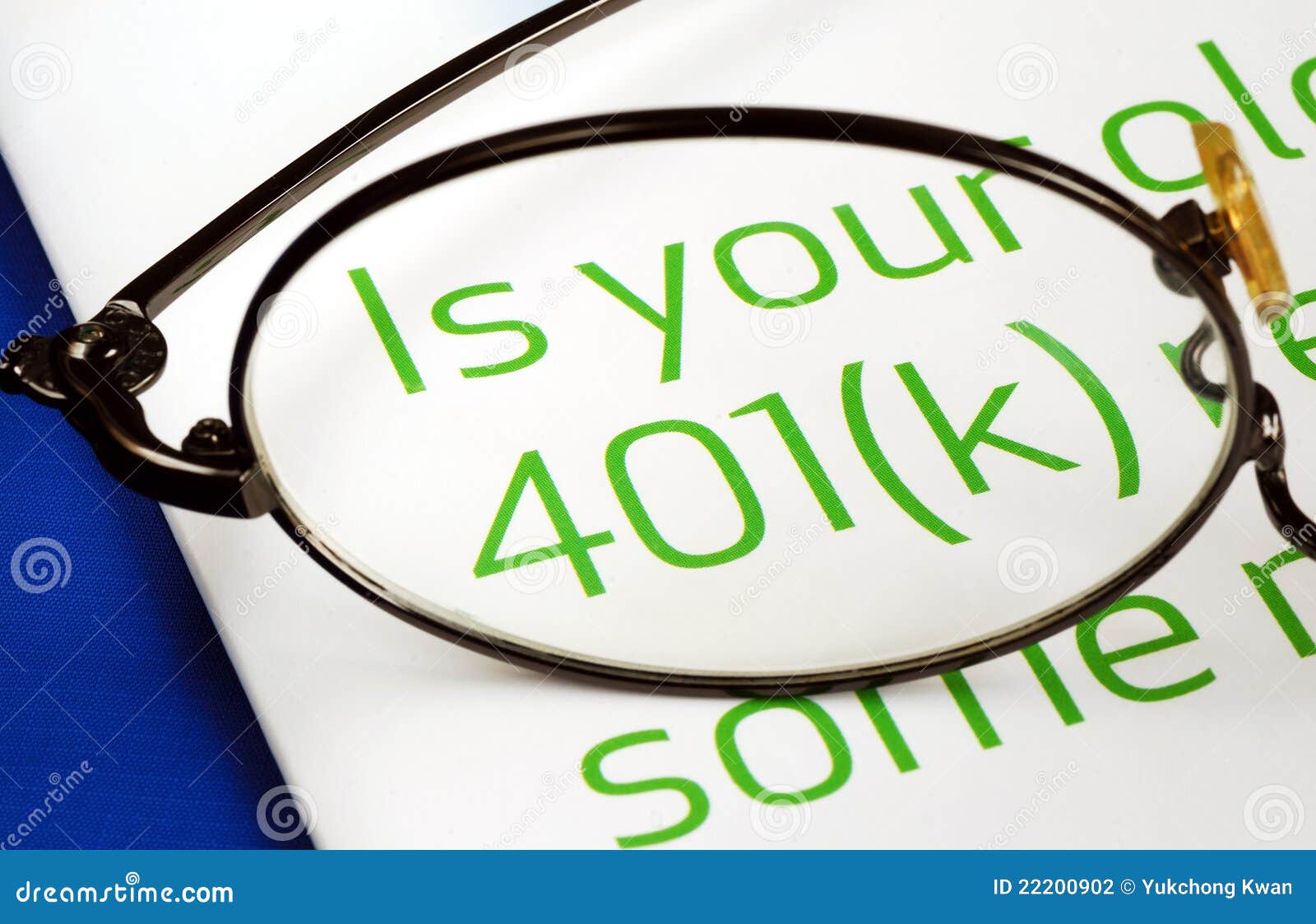 Focus on the Investment in the 401K Plan Stock Photo - Image of market ...