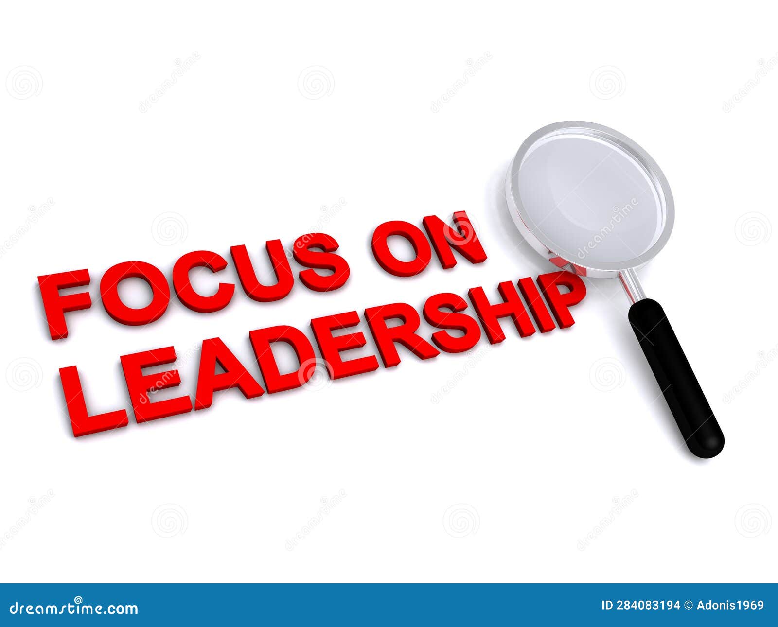 Focus on Leadership on White Stock Illustration - Illustration of ...