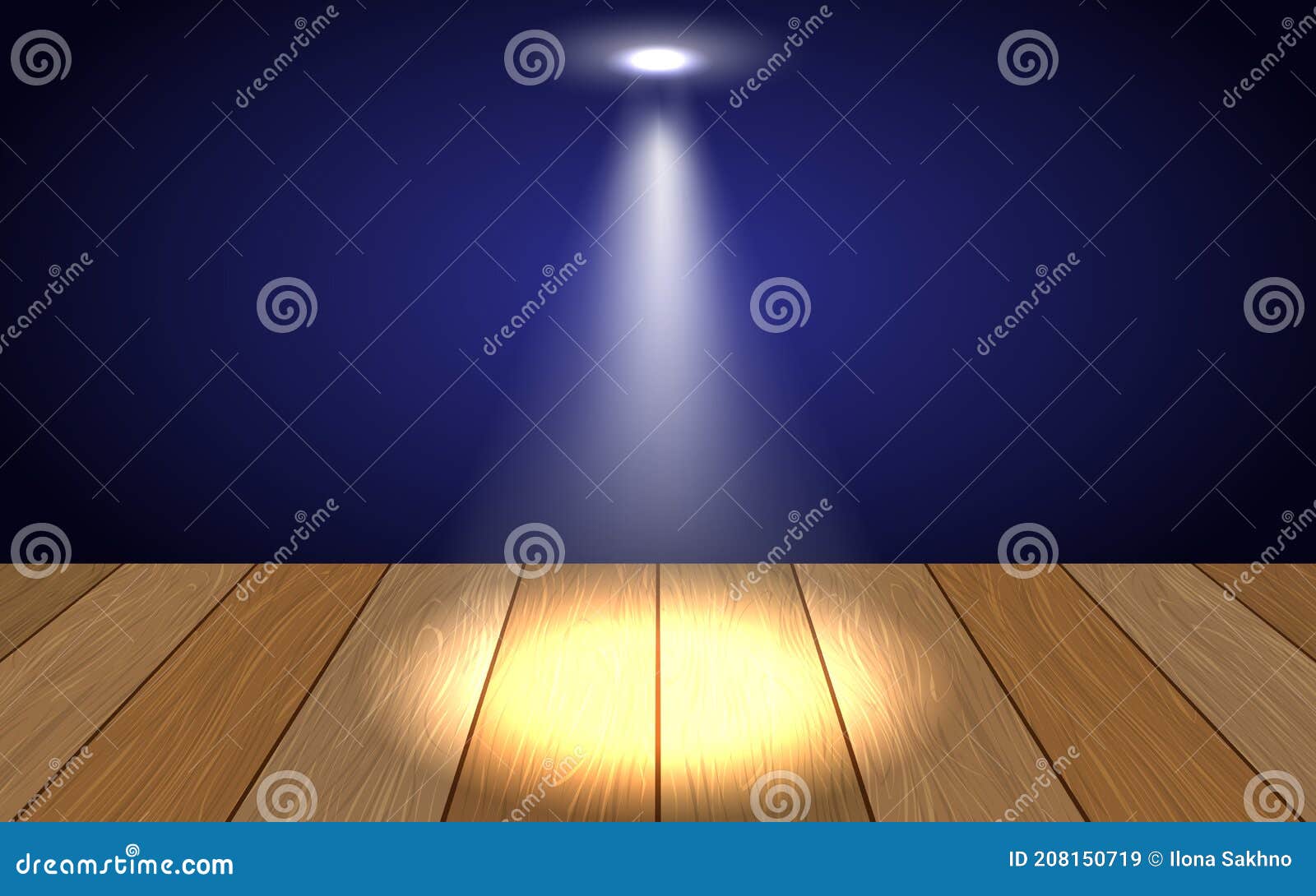 Focus Light Background Wood Stage. Vector Illustration Stock Vector ...
