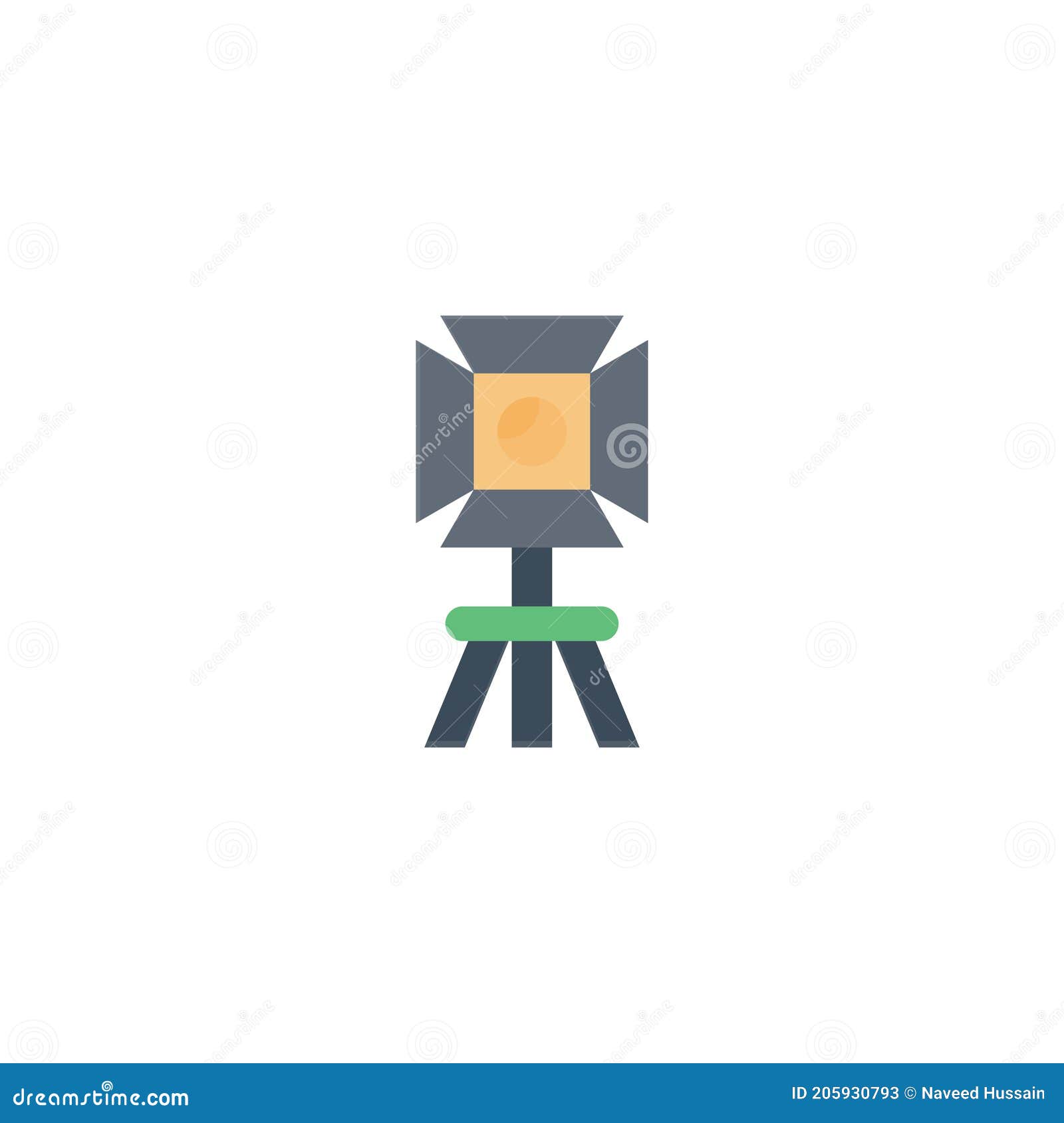 Focus Light Vector Flat Colour Icon Stock Vector - Illustration of ...