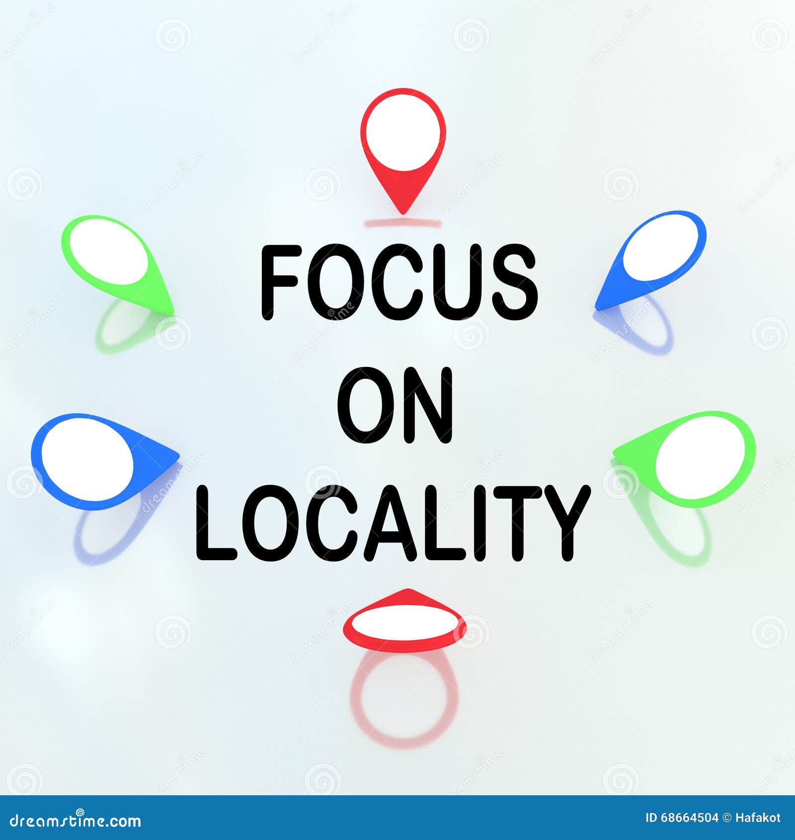 Focus on Locality - Concept Stock Illustration - Illustration of city ...