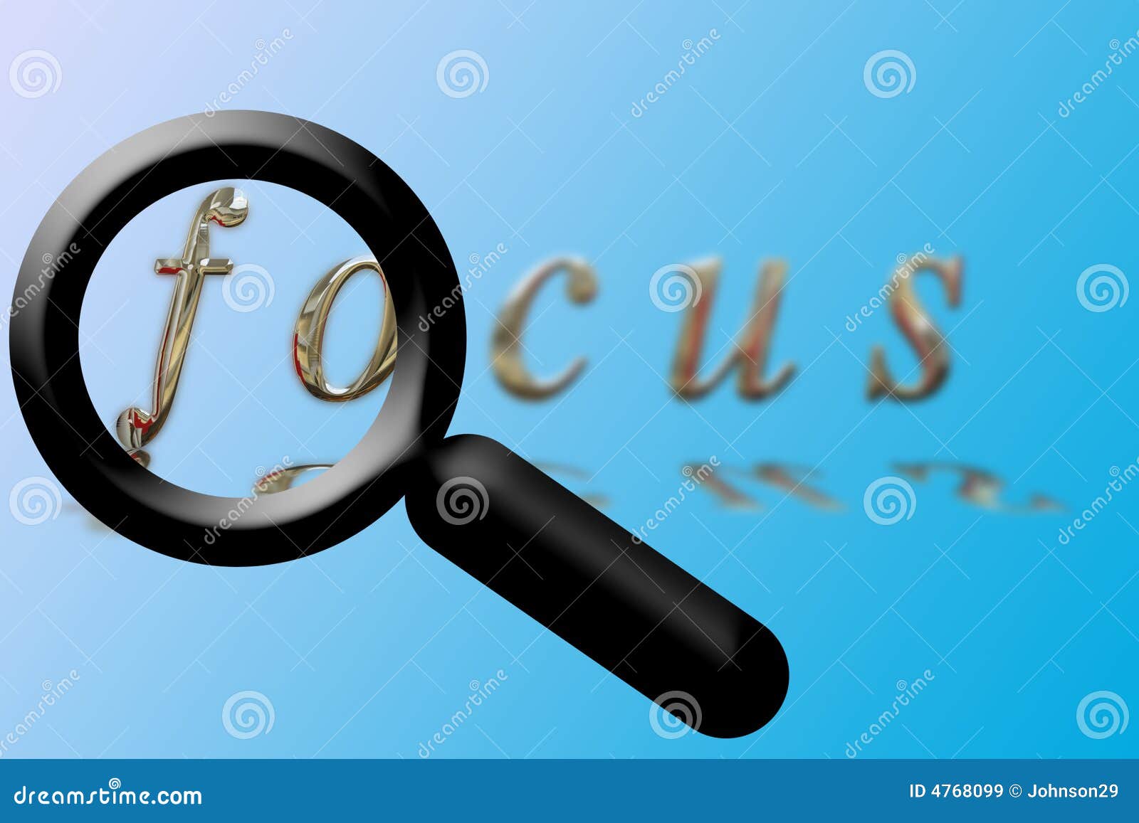 Focus of magnifying glass stock illustration. Illustration of magnifier ...
