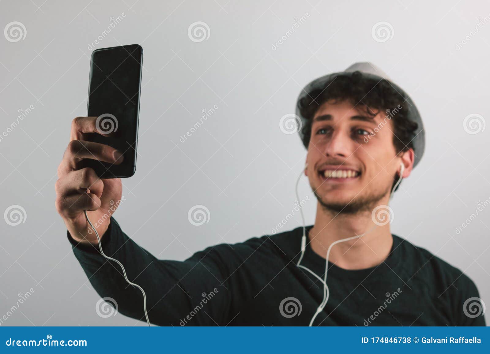 Focus on a Man Hand Holding a Mobile Phone Stock Photo - Image of phone ...