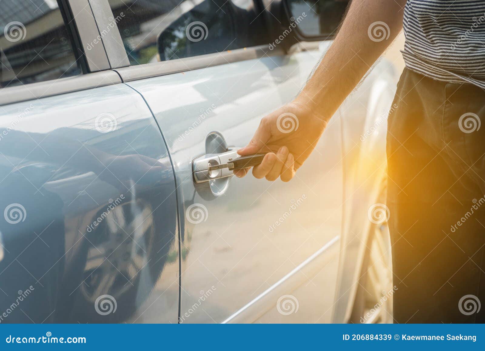 Man Hands Holding Car Keys To Unlock or Lock the Car Stock Image ...
