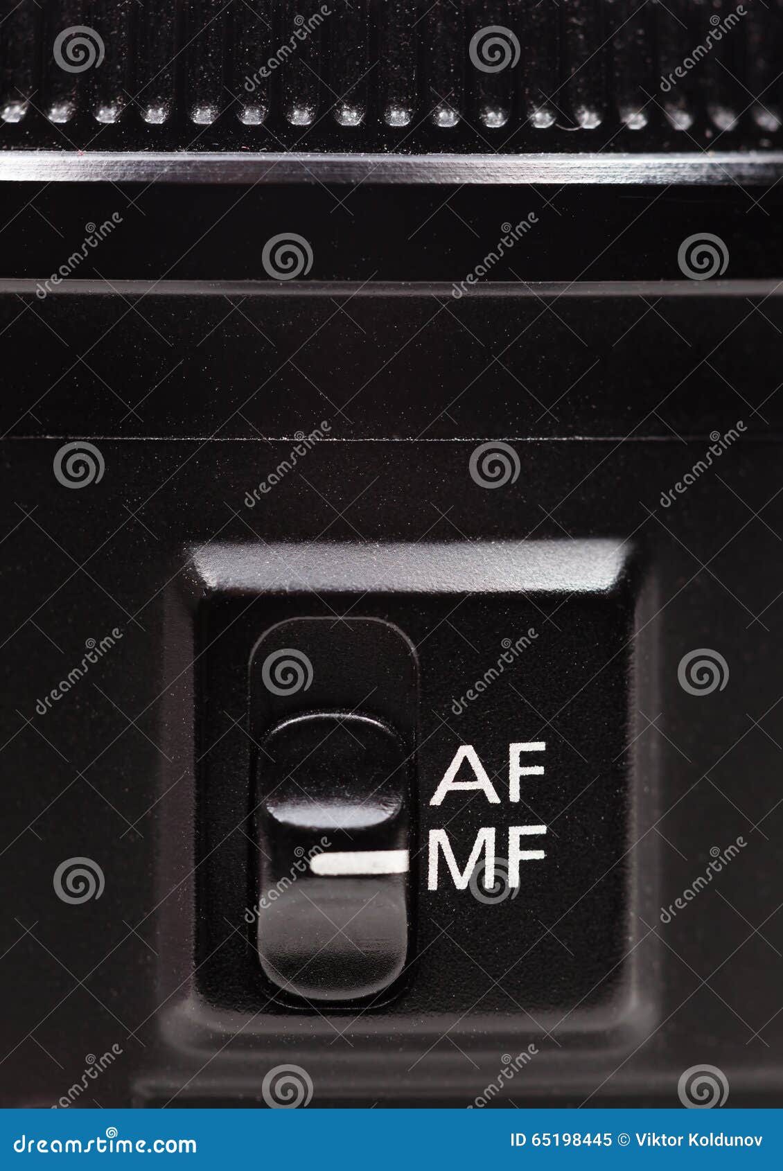 Focus Mode Switch on the Lens Stock Image - Image of metallic, black ...