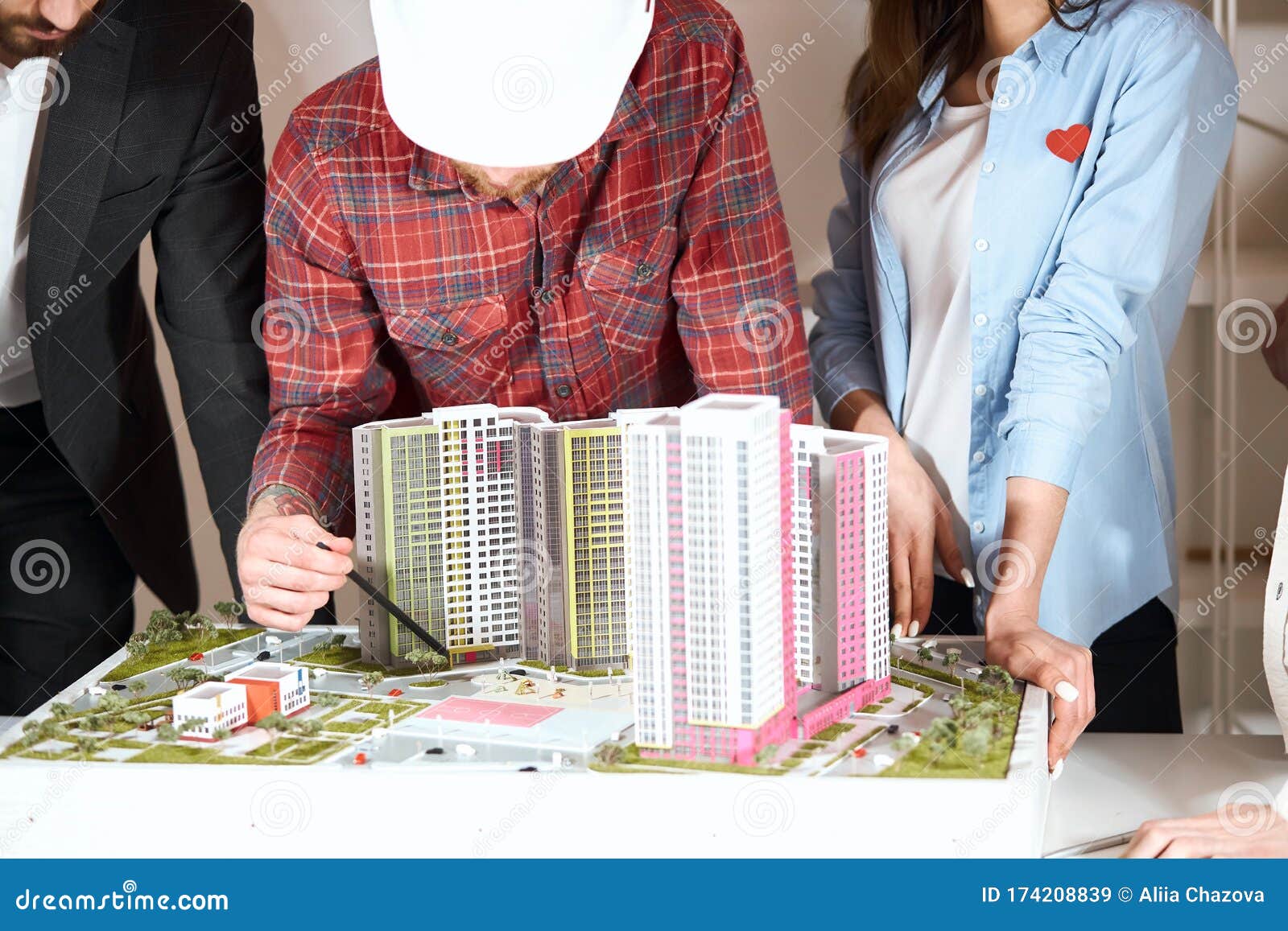 Focus on Modern Model of Comfortable Luxury Building Complex Stock ...