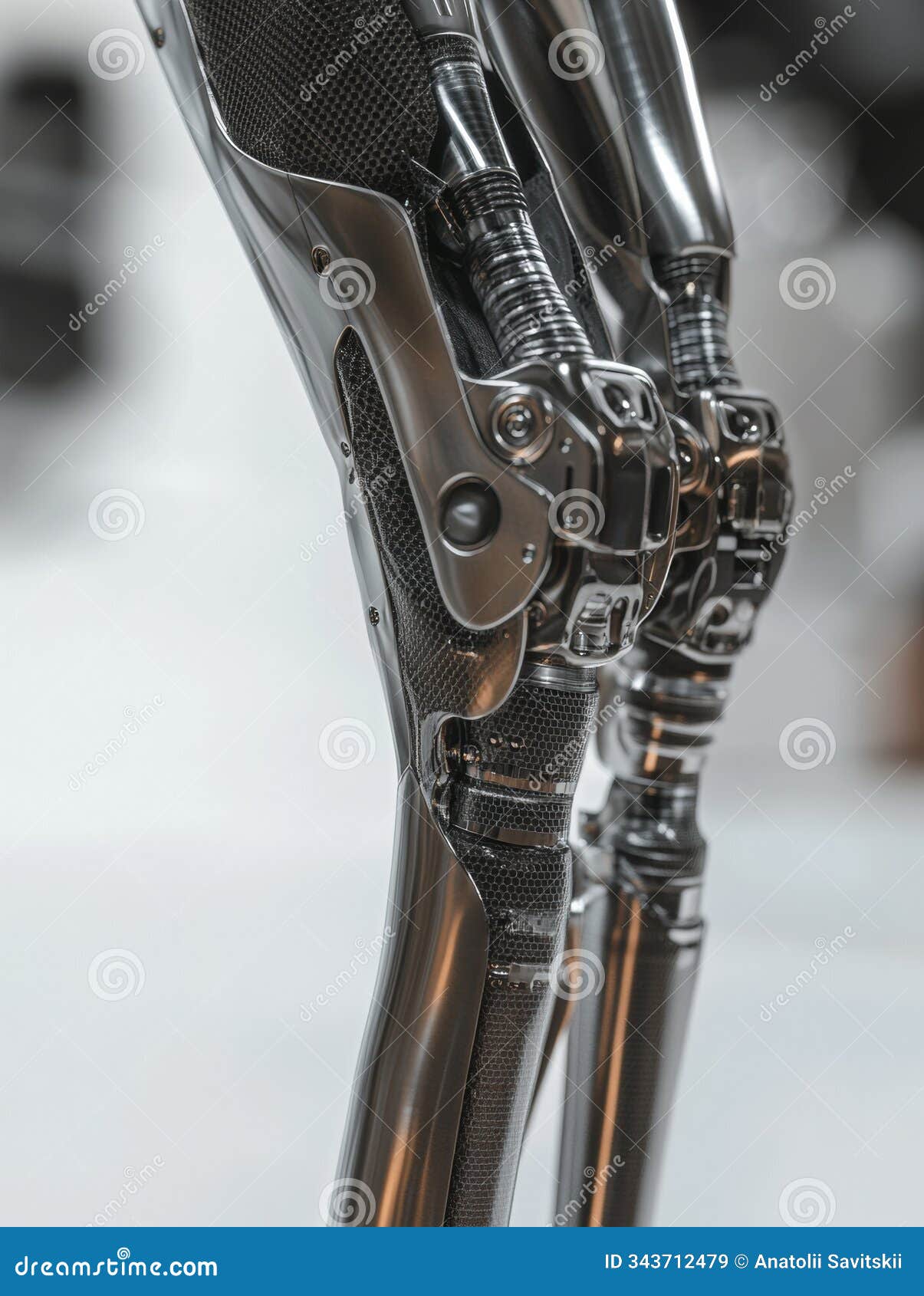 The Focus is on a Modern Prosthetic Leg, Highlighting Advanced ...