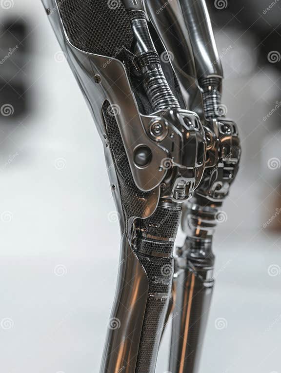The Focus is on a Modern Prosthetic Leg, Highlighting Advanced ...