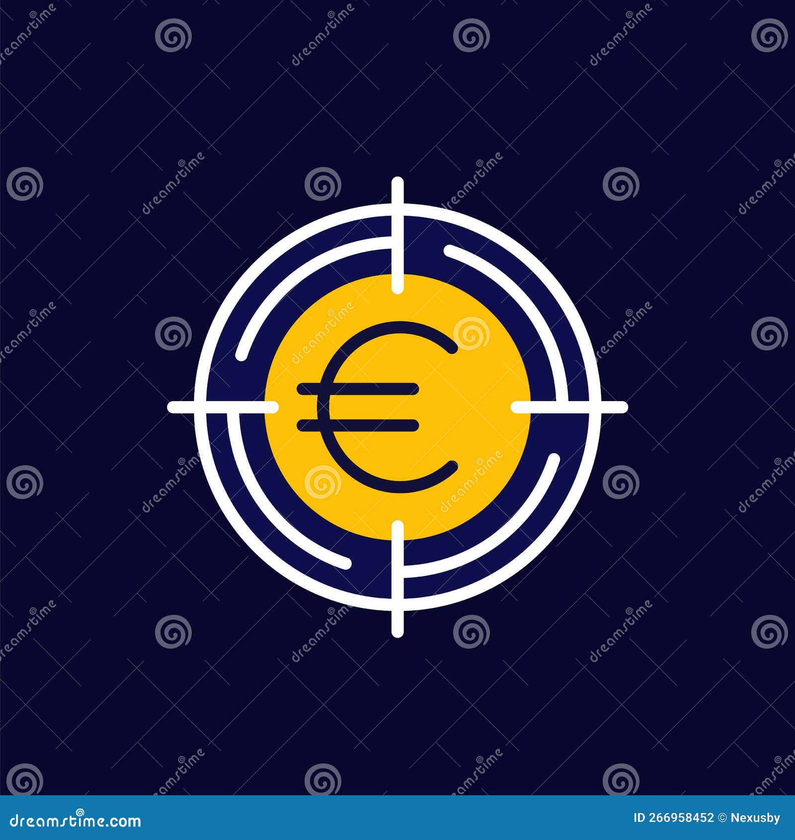 Focus on Money Icon with Euro, Vector Stock Vector - Illustration of ...