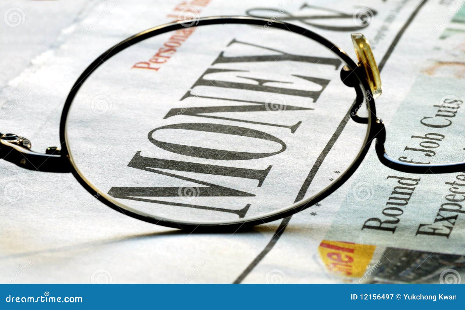 Focus on money investing stock image. Image of bond, dollars - 12156497