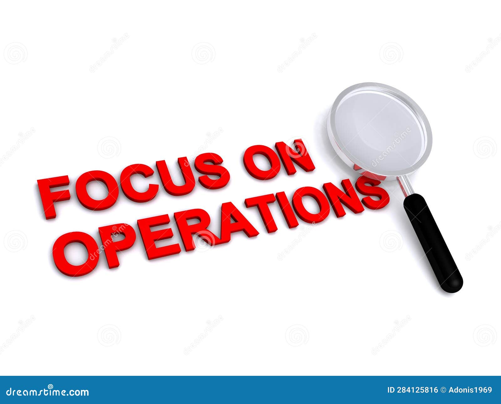 Focus on Operations on White Stock Illustration - Illustration of ...