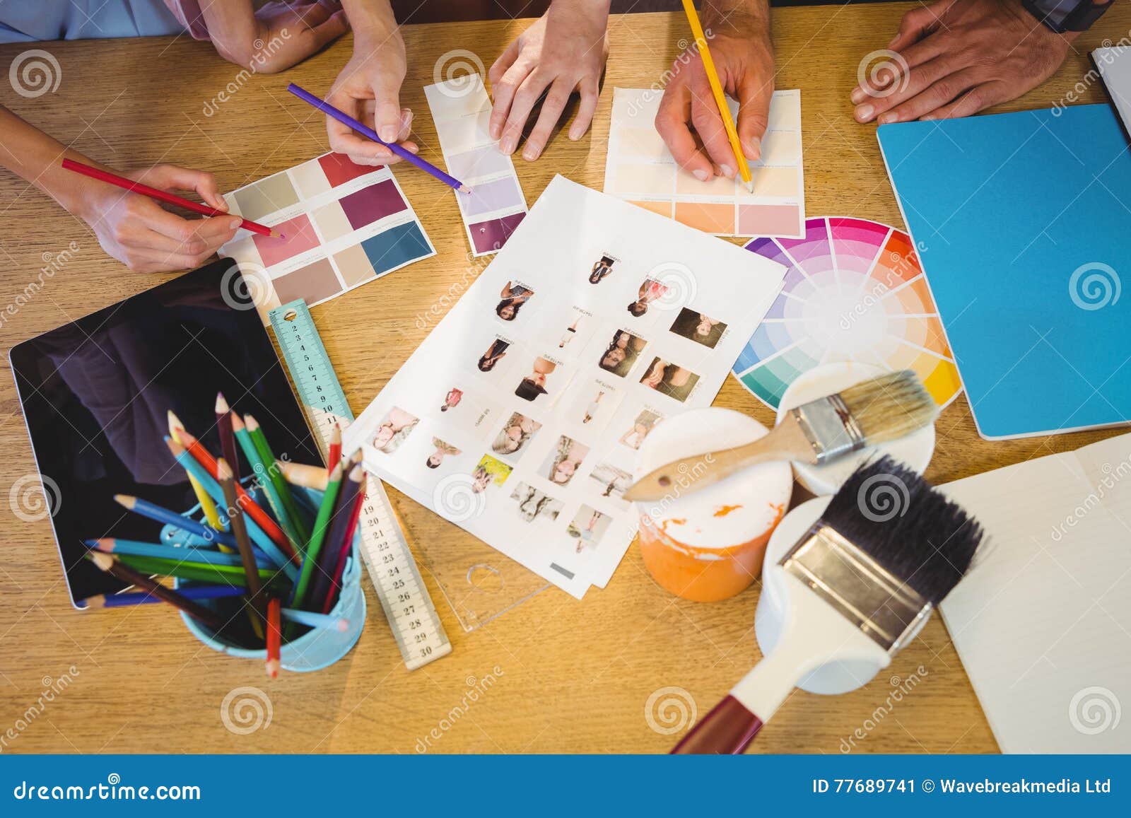 Focus on the Paper with Hands Stock Image - Image of scrolling ...