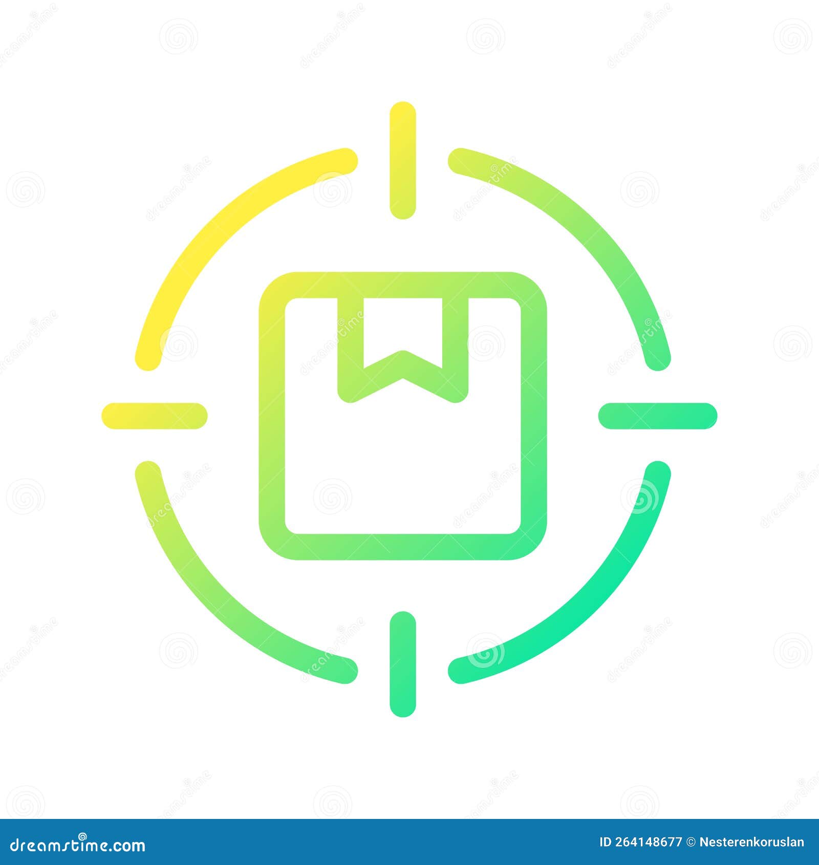 Focus on Parcel Pixel Perfect Gradient Linear Ui Icon Stock Vector ...