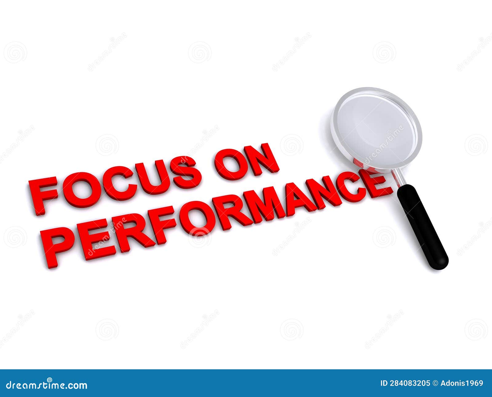 Focus on Performance on White Stock Illustration - Illustration of ...