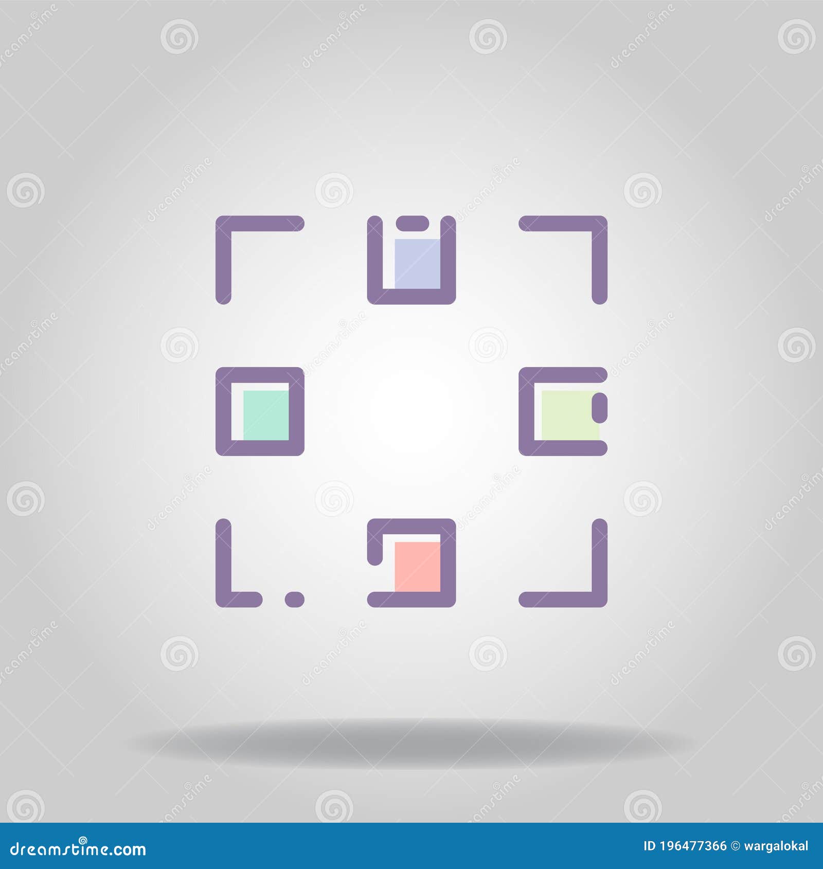 Focus Point Icon or Logo in Pastel Color Stock Vector - Illustration of ...