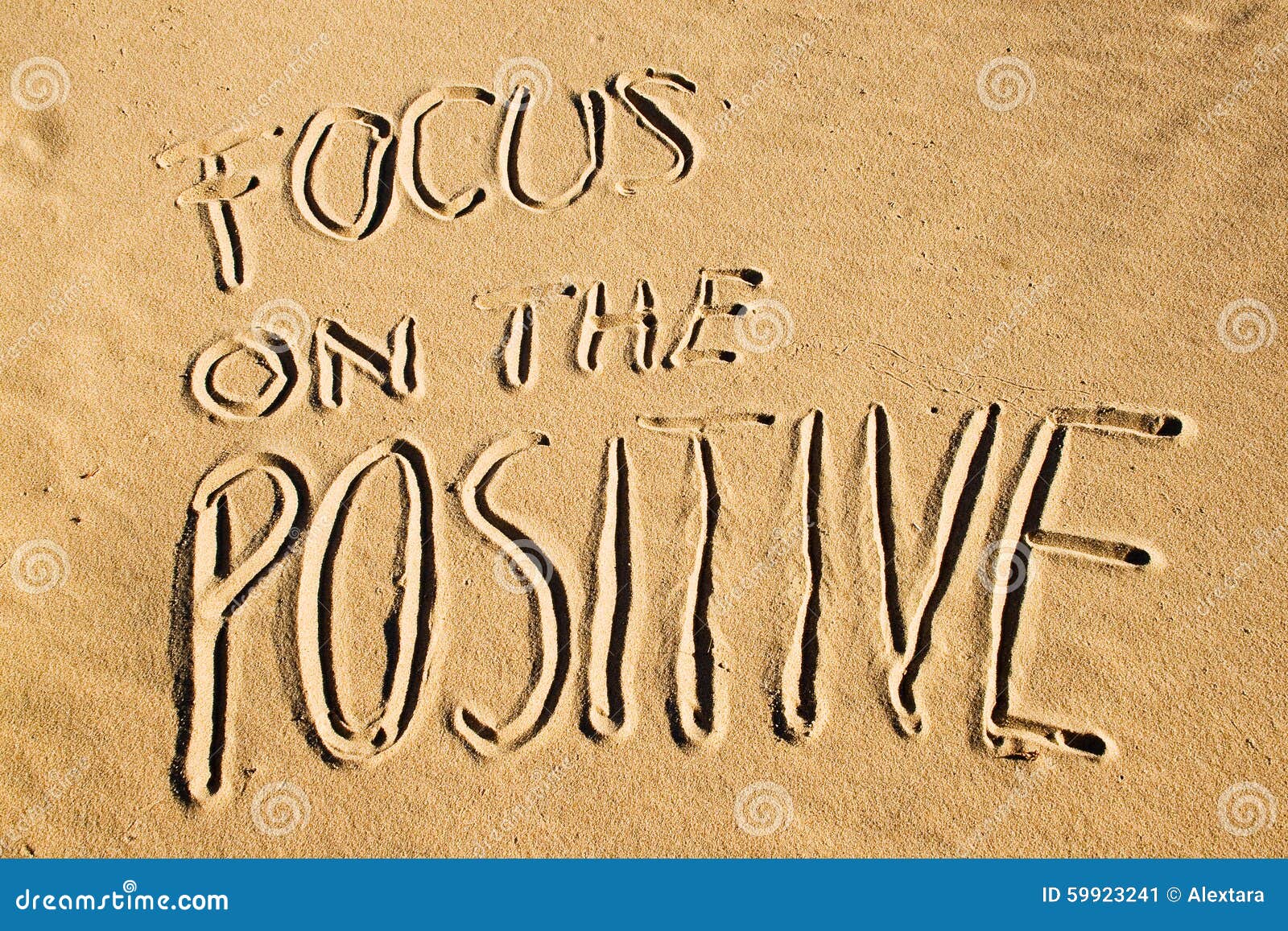 Focus on the Positive. Creative Motivation Concept. Stock Image - Image ...