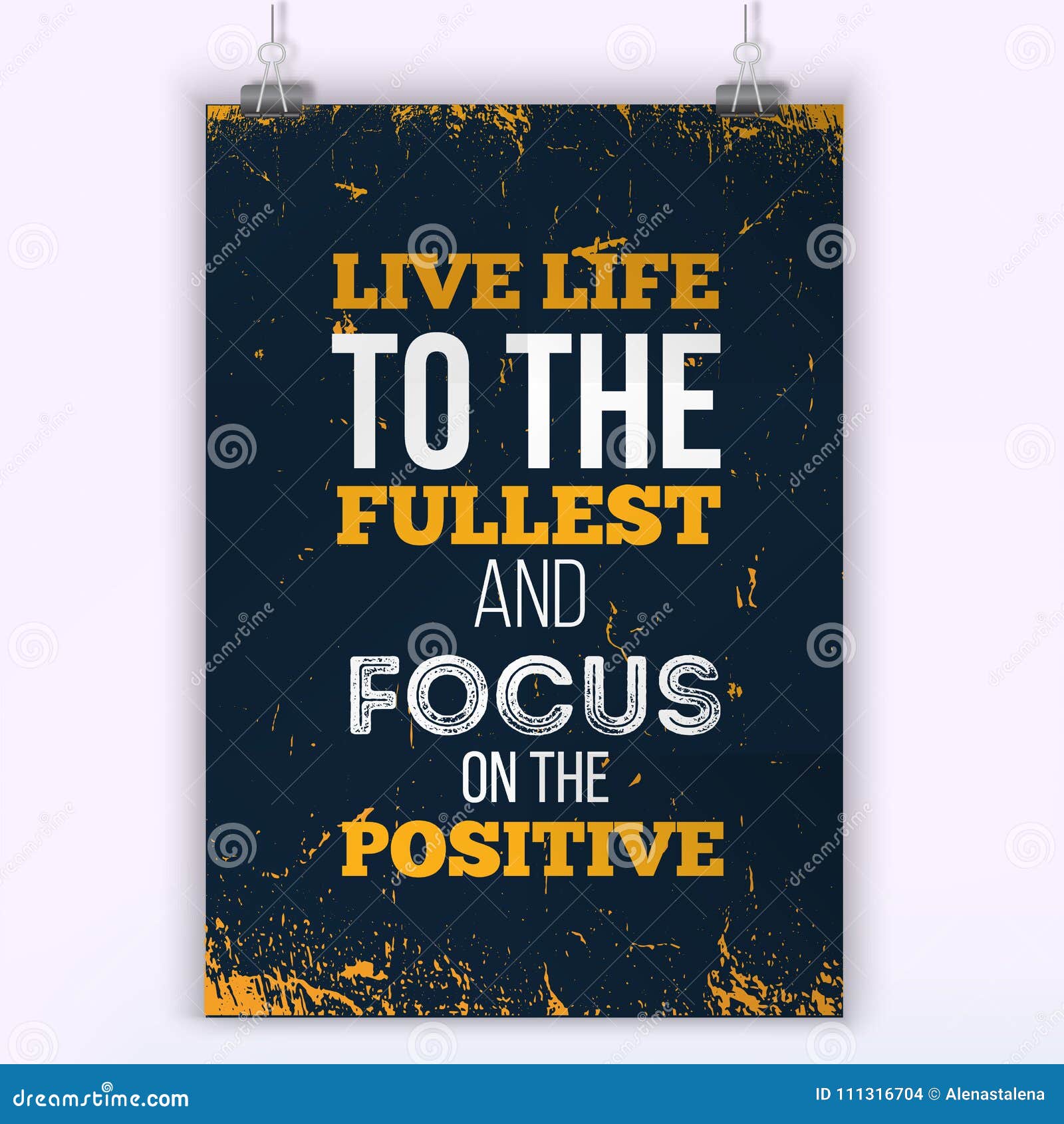 Focus on the Positive. Poster Quote Typographic Design Stock Vector ...