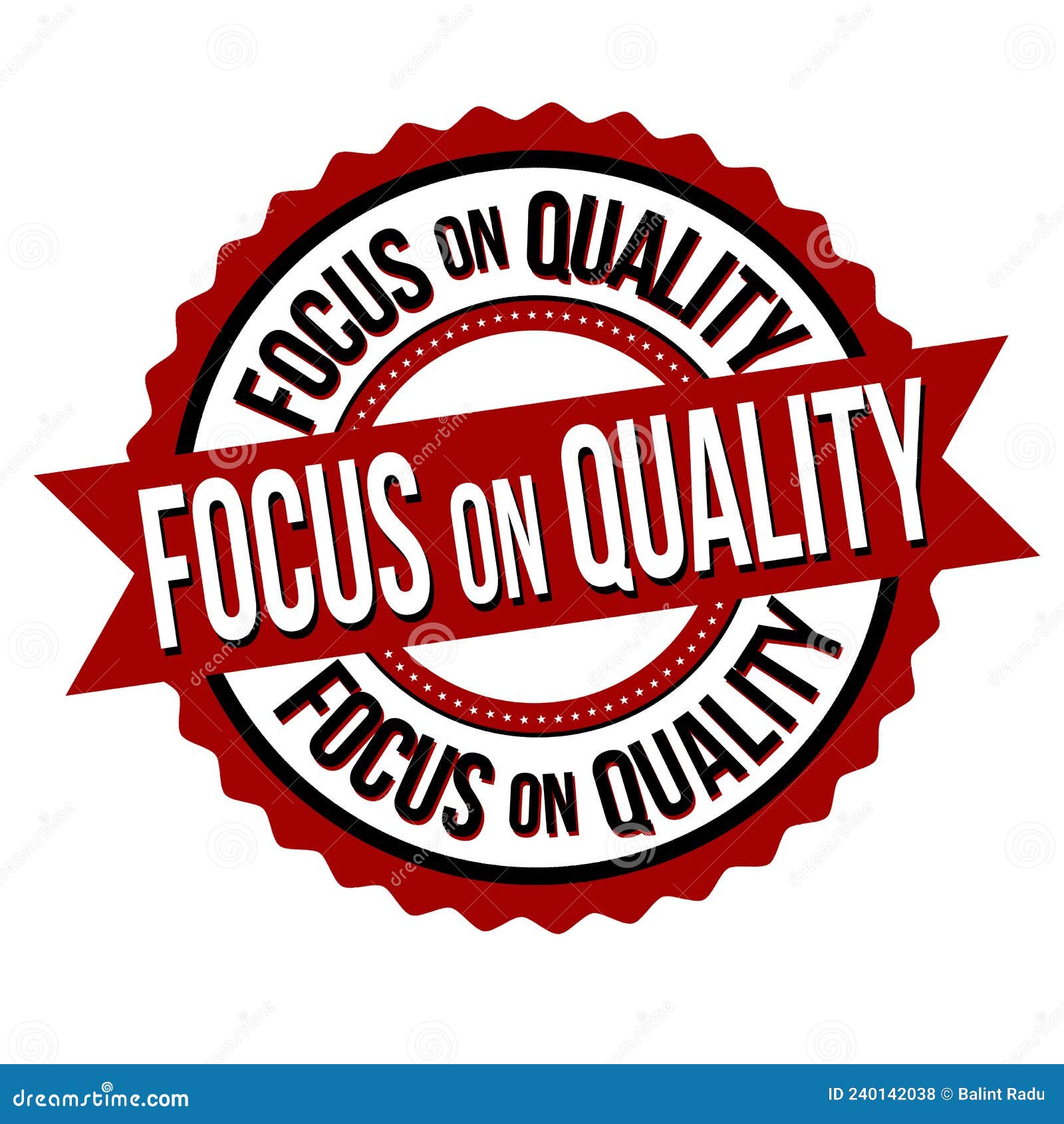 Focus on Quality Label or Stamp Stock Vector - Illustration of ...