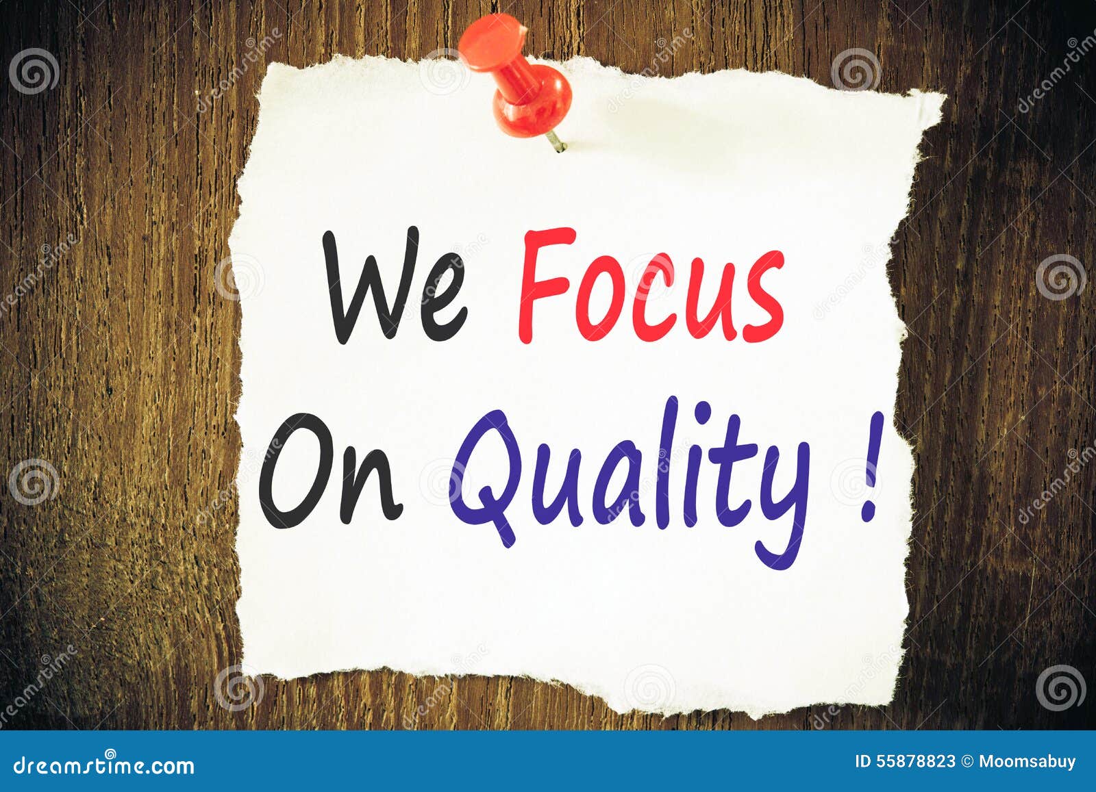 We focus on quality ! stock image. Image of management - 55878823