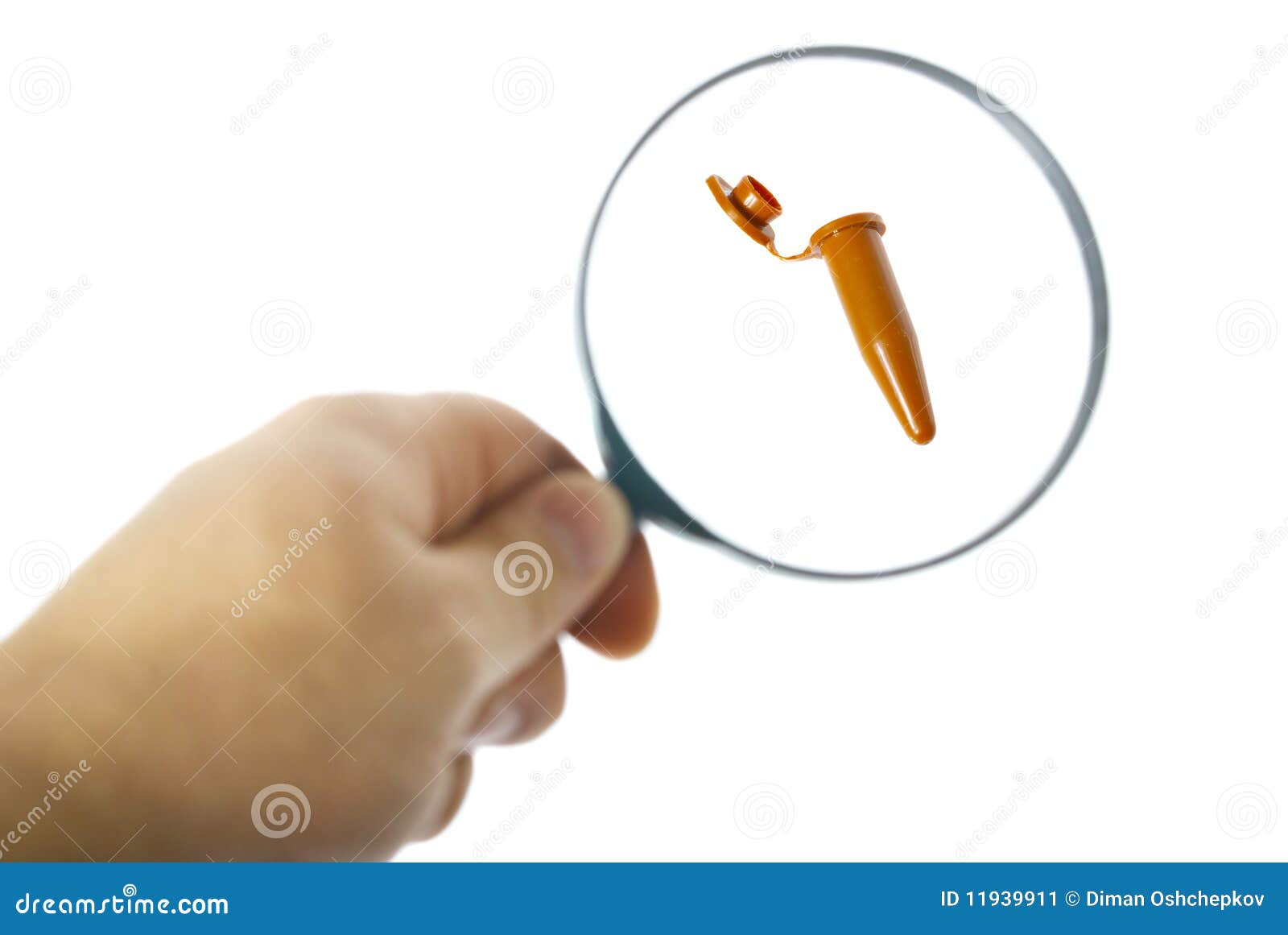 Focus on Science (isolated) Stock Image - Image of hand, glass: 11939911
